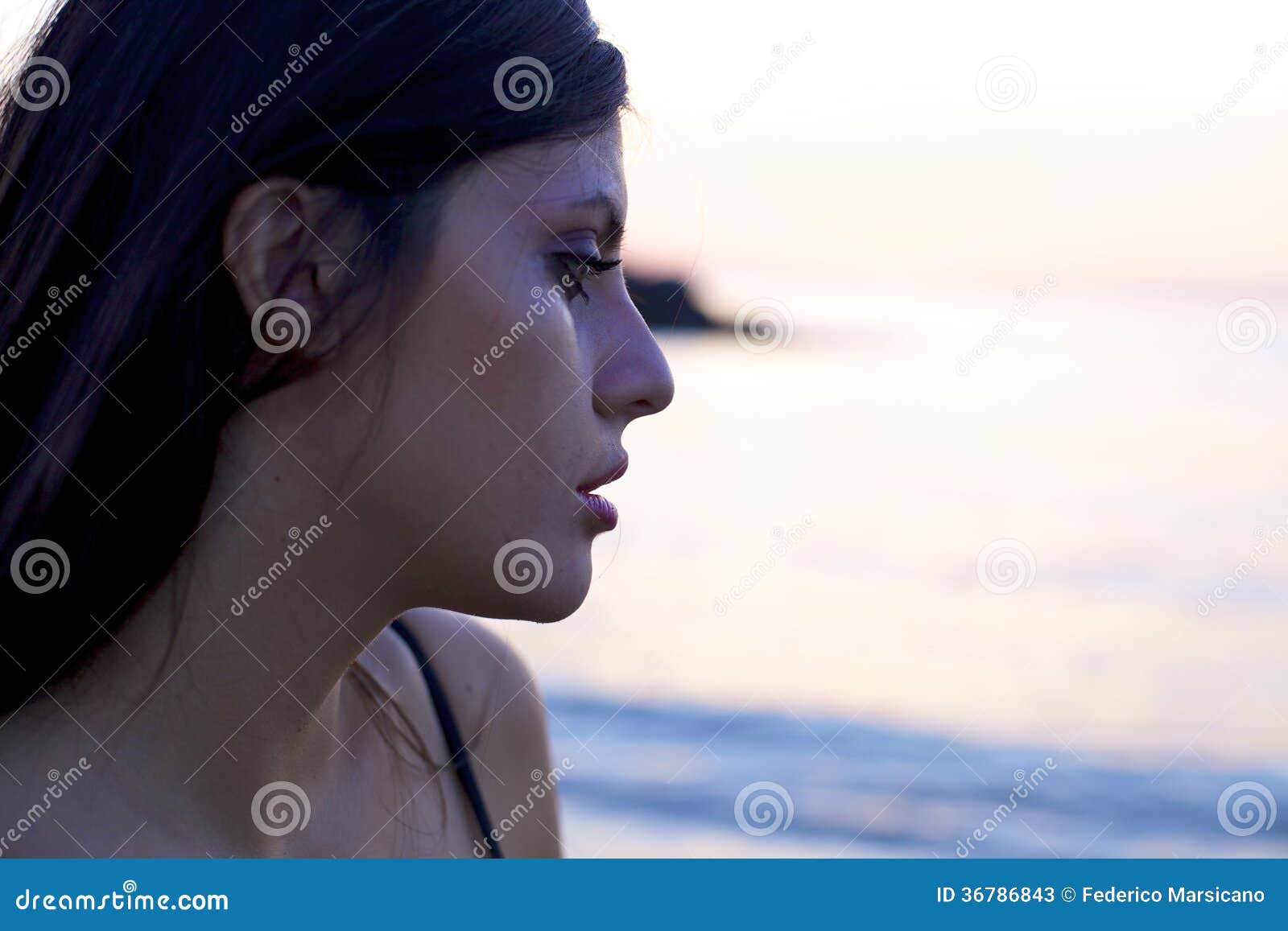 Sad Woman Crying during Sunset Stock Image - Image of hopelessness ...