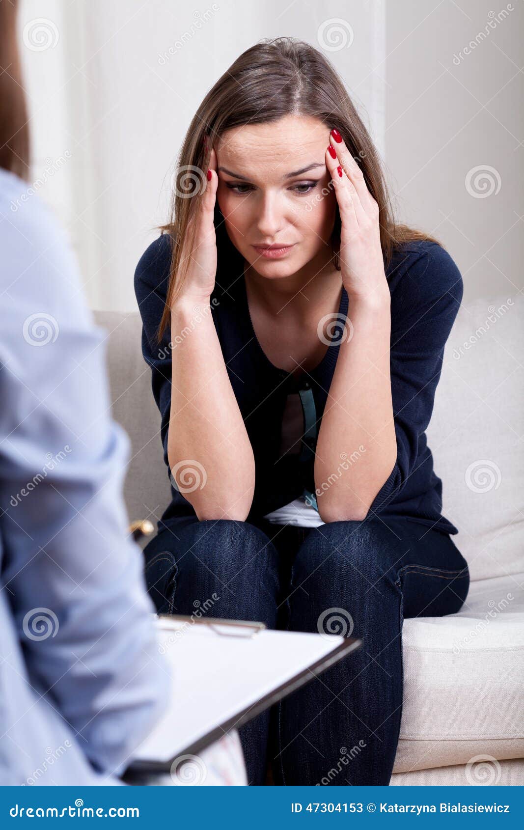 Sad woman having problems stock image. Image of meet - 47304153