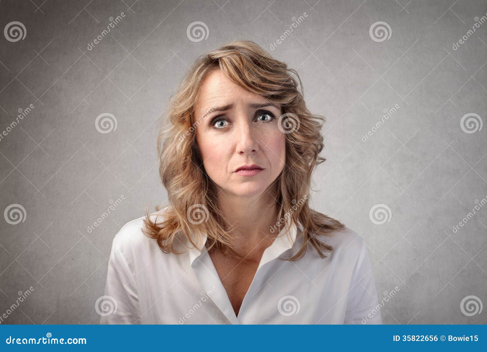 Sad woman stock photo. Image of blonde, feeling, portrait - 35822656