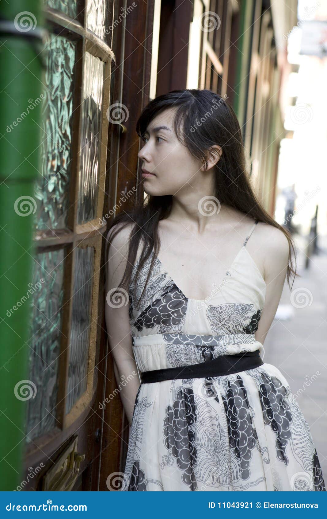 Sad Woman Looking at Window Stock Image - Image of casual, female: 11043921
