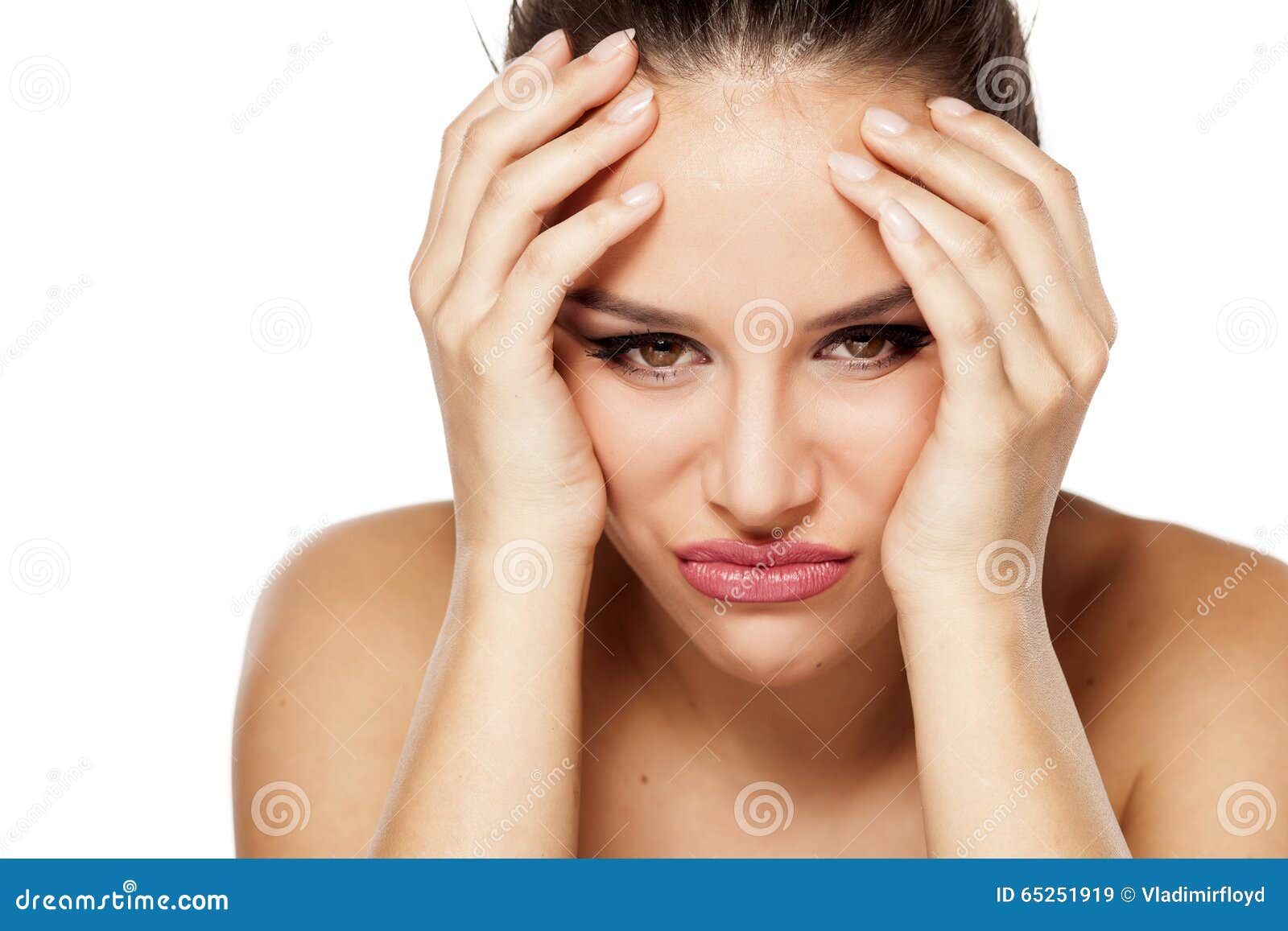 Sad woman stock image. Image of sadness, caucasian, alone - 65251919