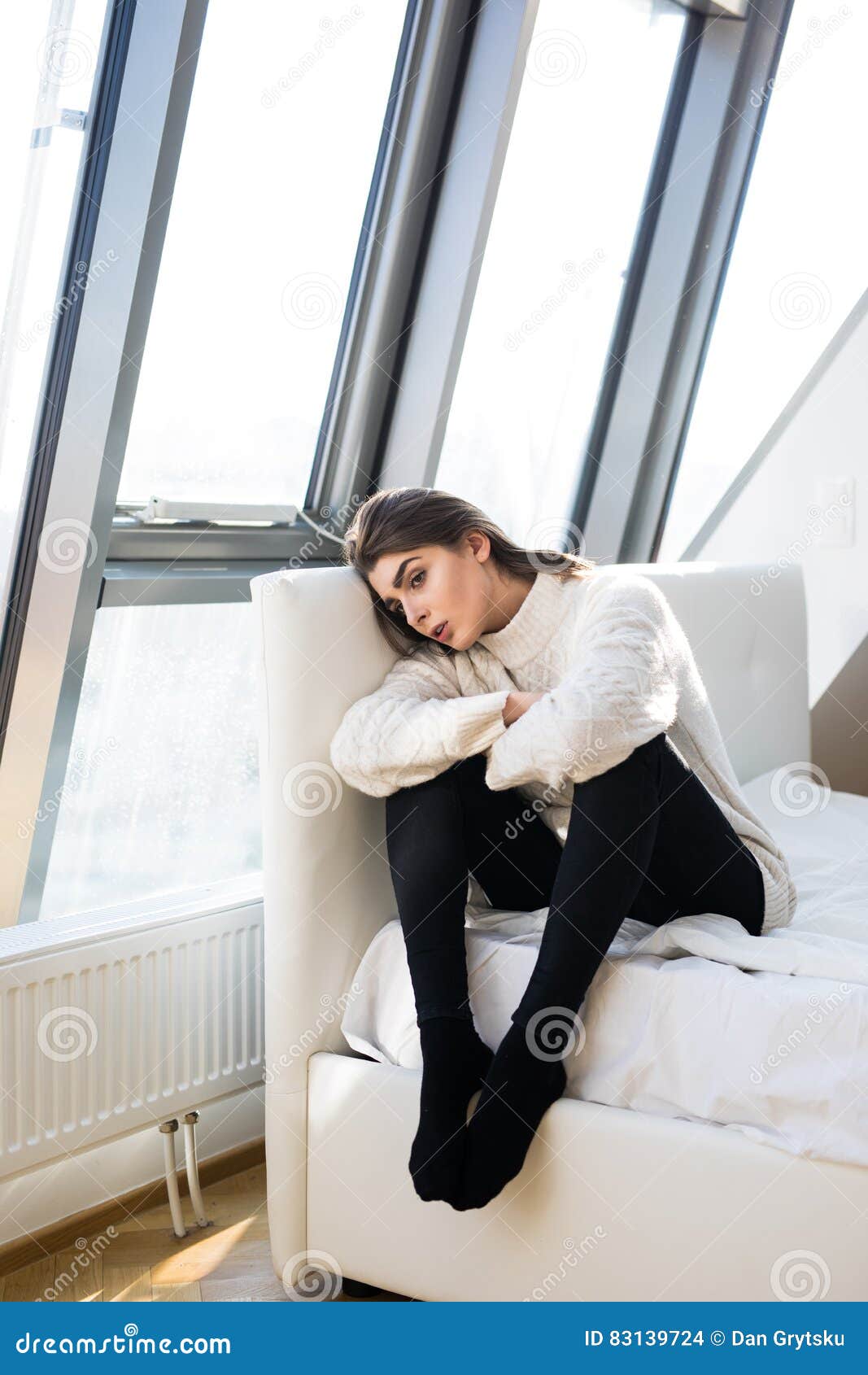 Sad woman sit stock photo. Image of person, feelings - 83139724
