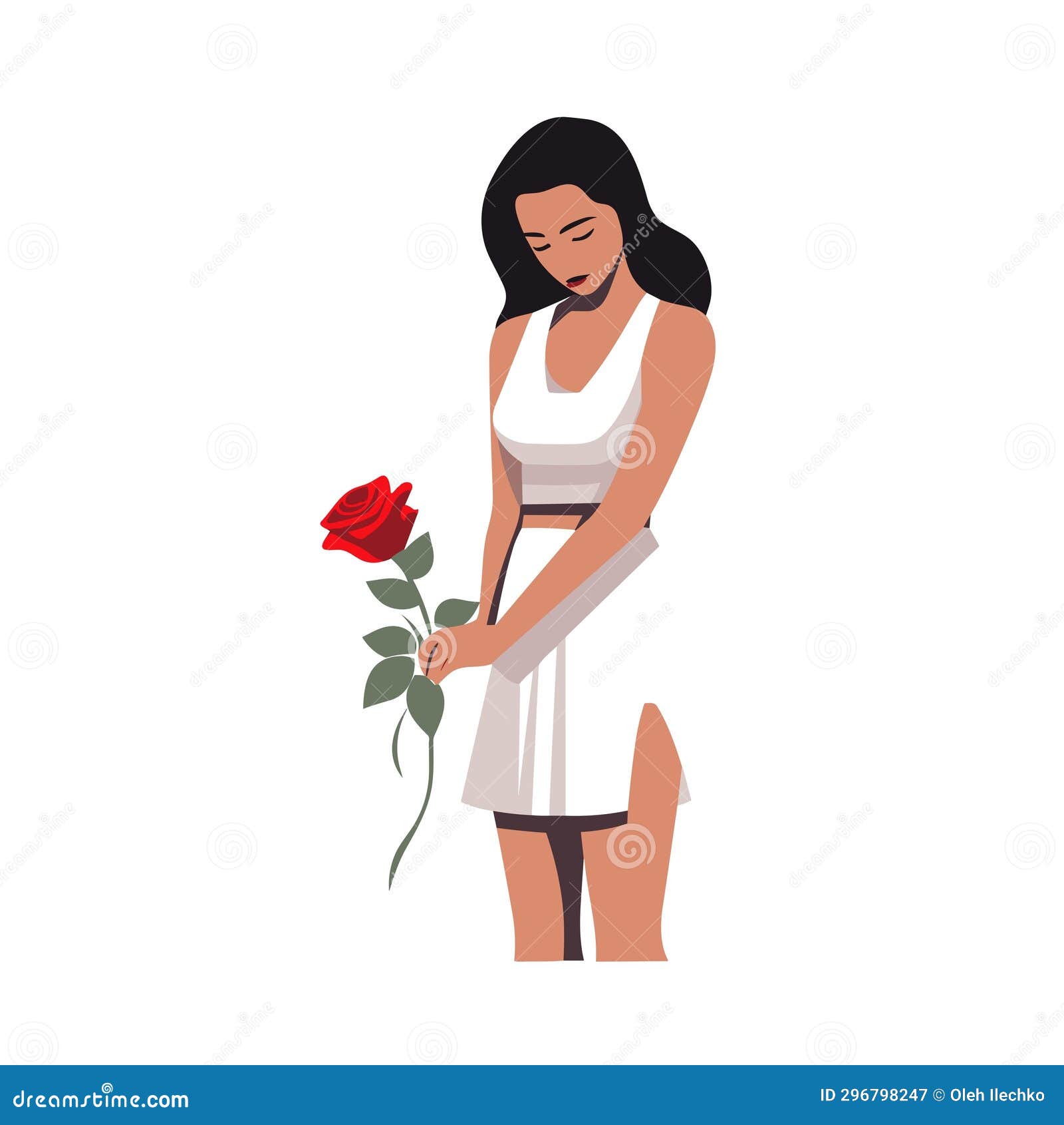 Sad Woman Vector Flat Minimalistic Isolated Illustration Stock Vector ...