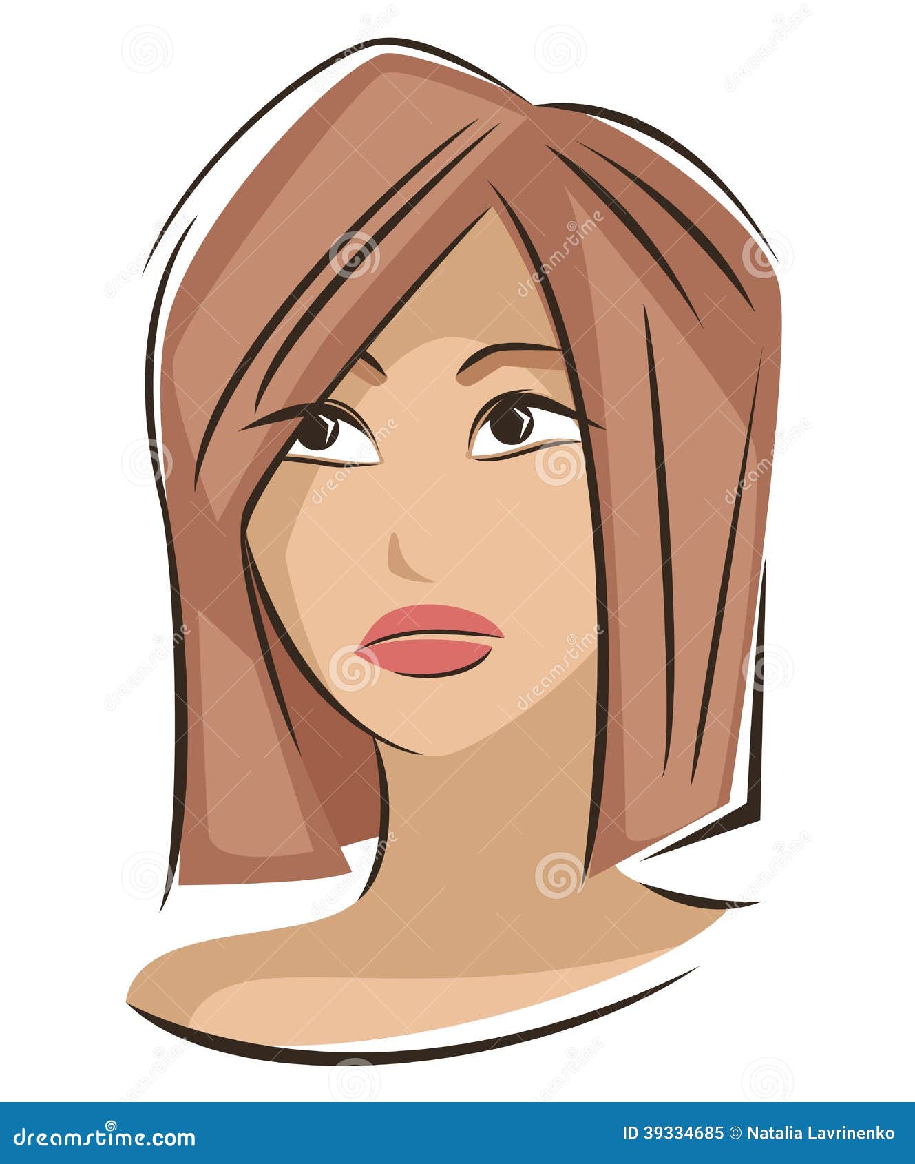 Sad woman stock illustration. Illustration of beauty - 39334685