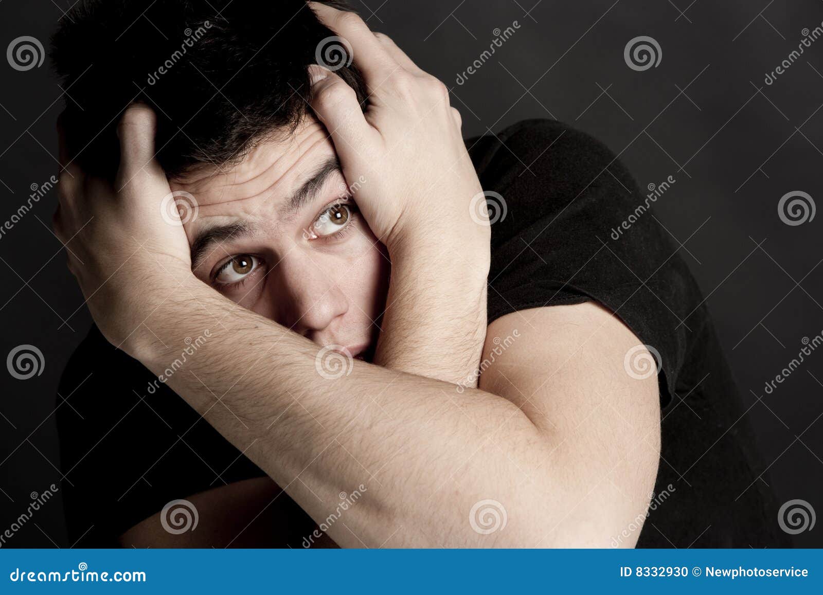 Sad and worried Boy stock photo. Image of expression, depression - 8332930