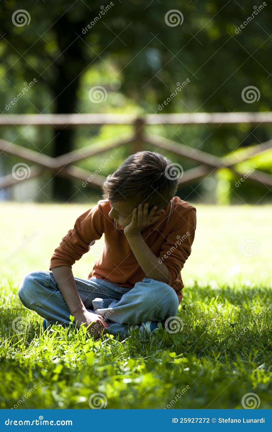 Sad/worried little boy stock photo. Image of depression - 25927272