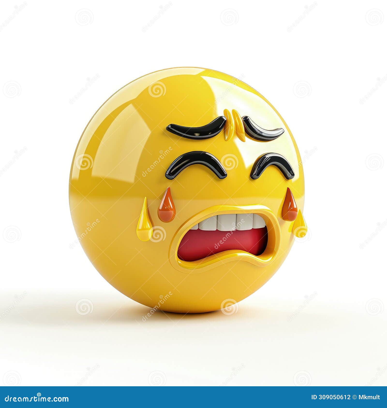 A Sad Yellow Ball stock photo. Image of play, soft, emotions - 309050612