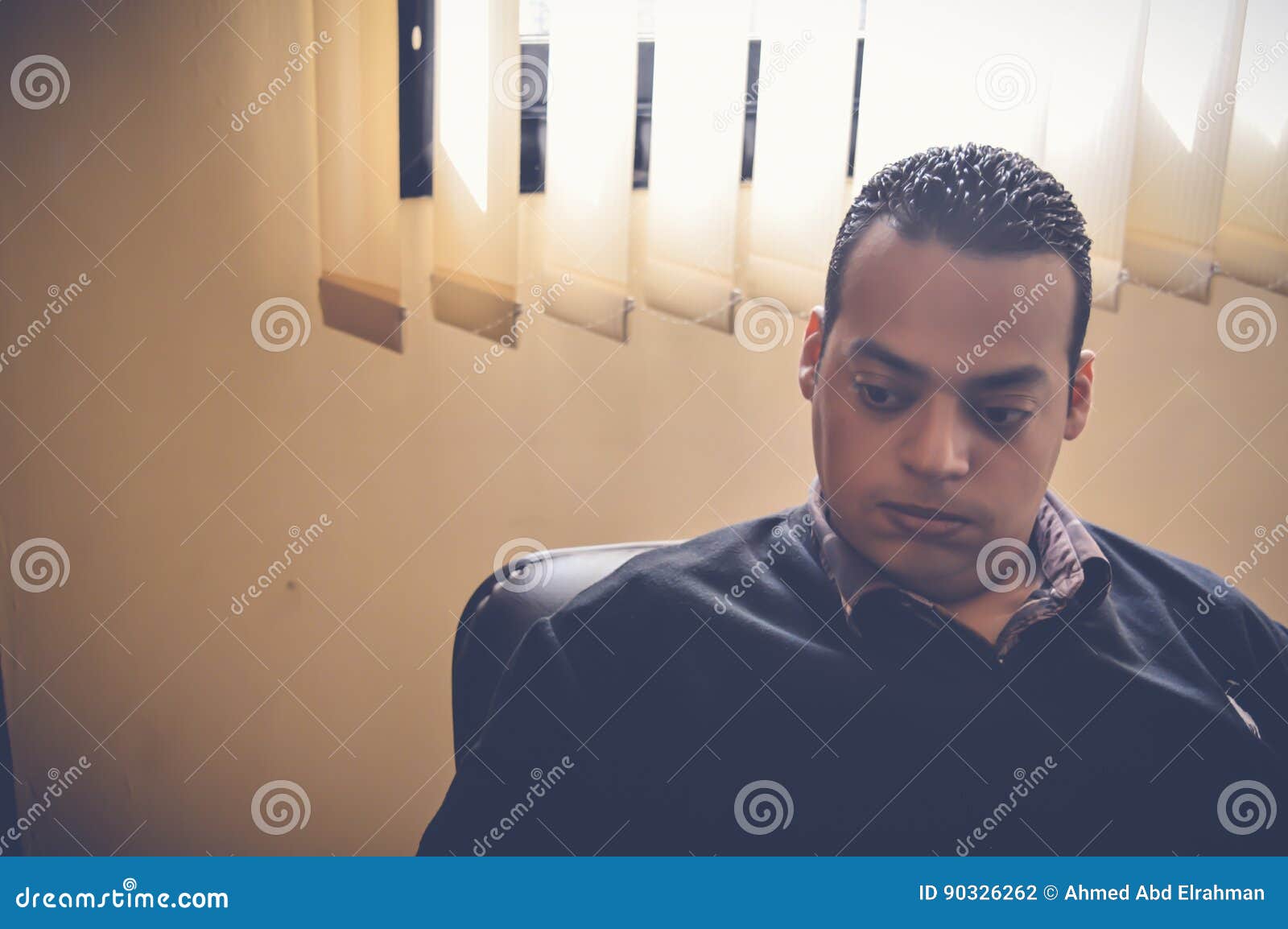 Sad young business man stock photo. Image of adult, business - 90326262