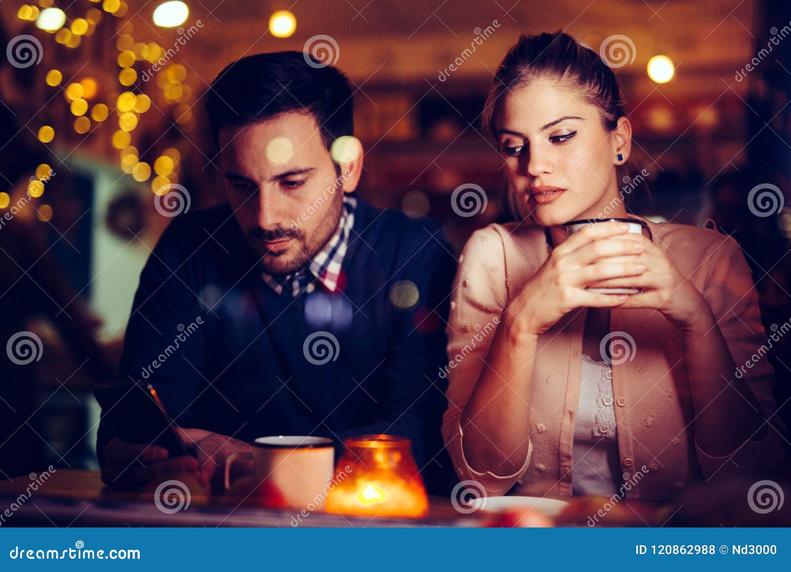 Sad Couple Having Conflict and Relationship Problems Stock Photo ...