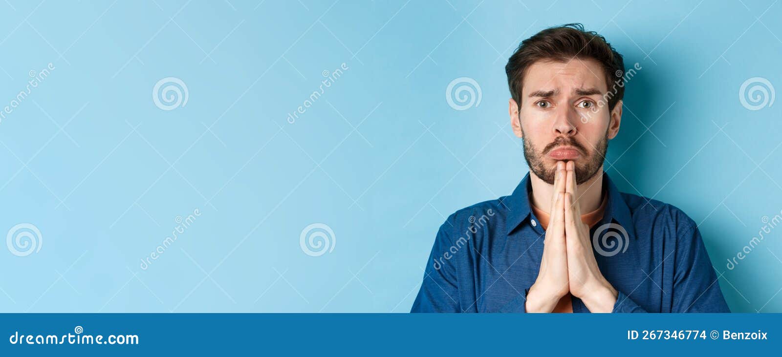 Sad Young Man Begging for Help, Apoligizing and Sobbing Miserable ...