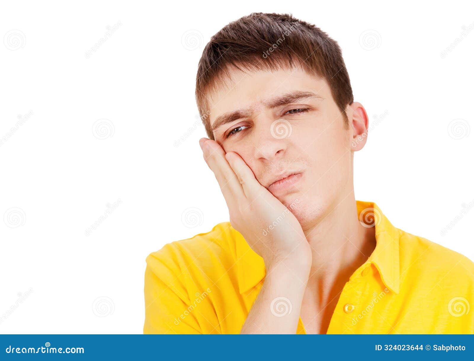 Sad Young Man Feel Toothache Stock Photo - Image of stomatology ...
