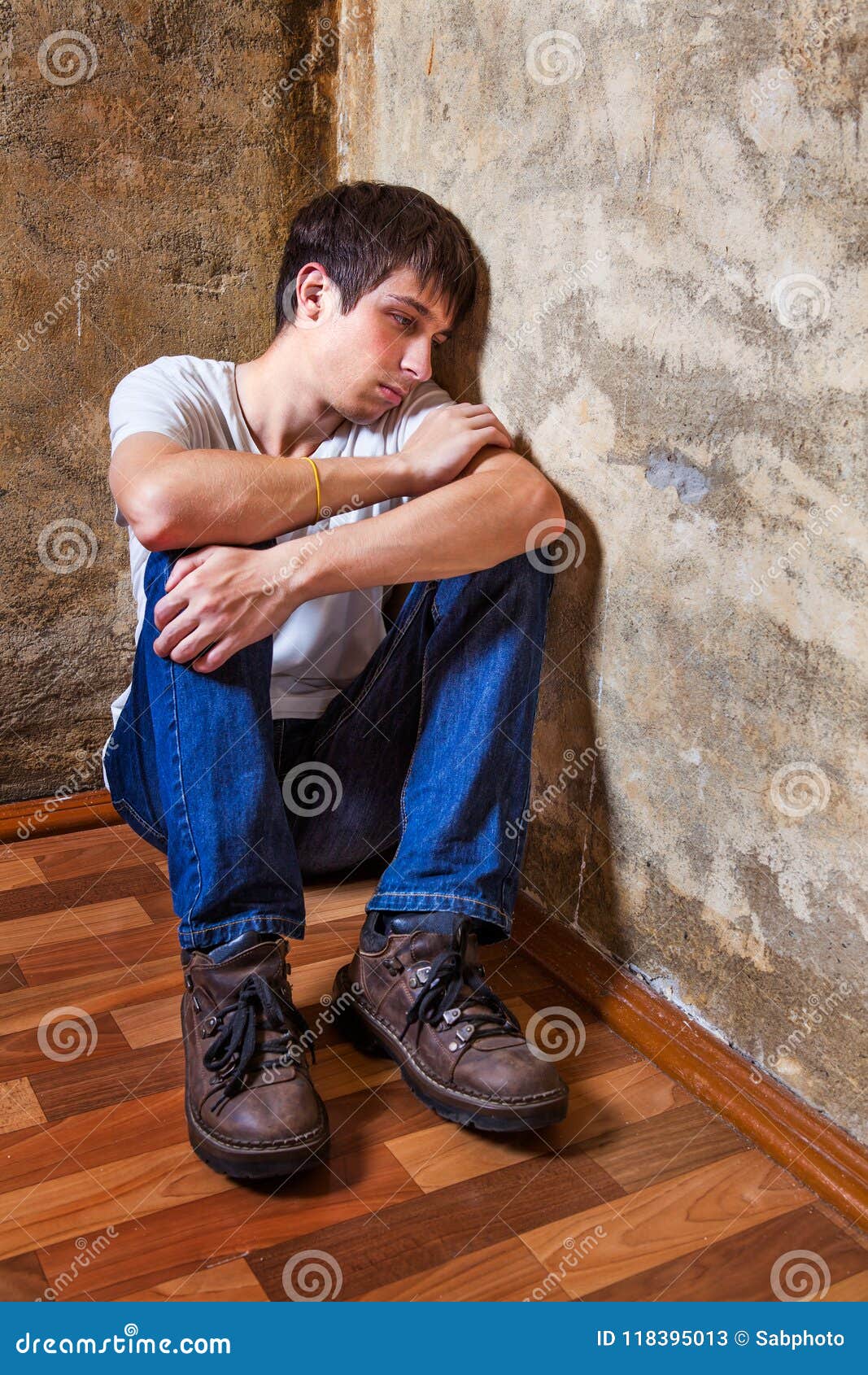 Sad Young Man stock image. Image of human, somber, hopeless - 118395013