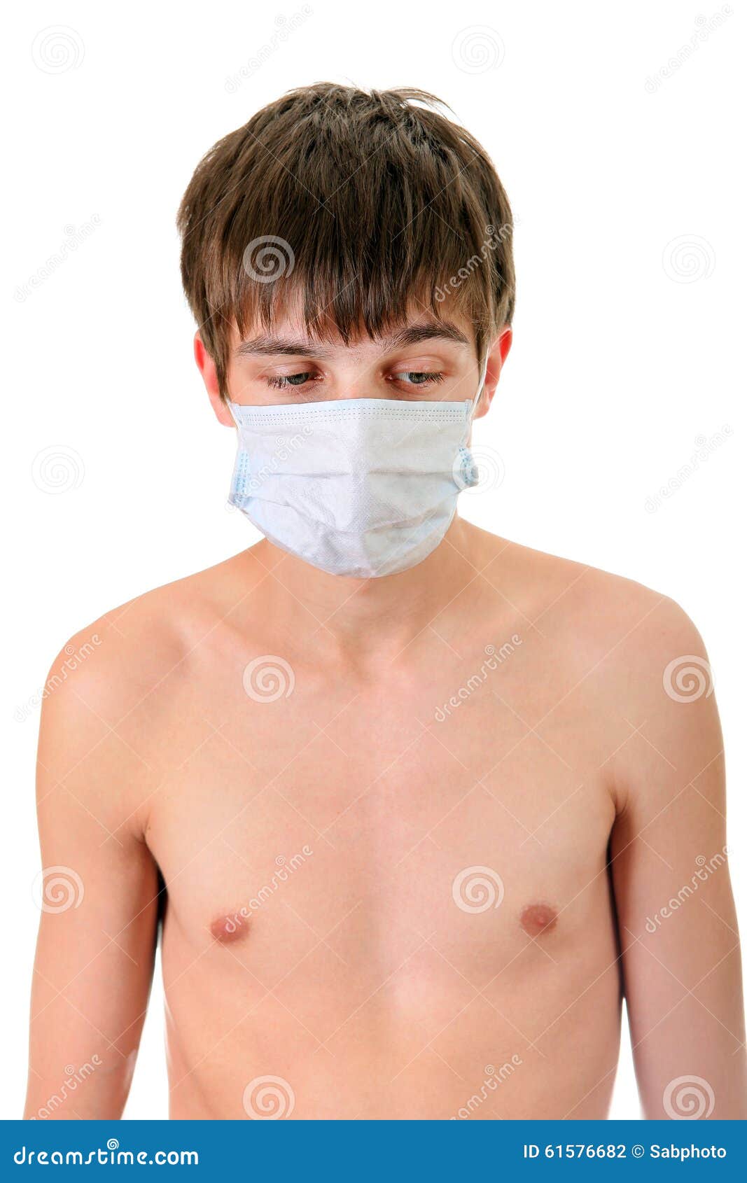 Sad Young Man in Flu Mask stock photo. Image of male - 61576682