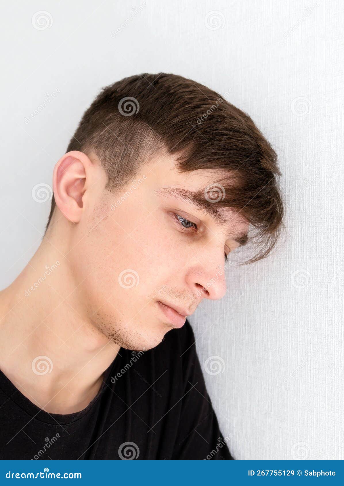 Sad Young Man stock image. Image of depression, sorrow - 267755129