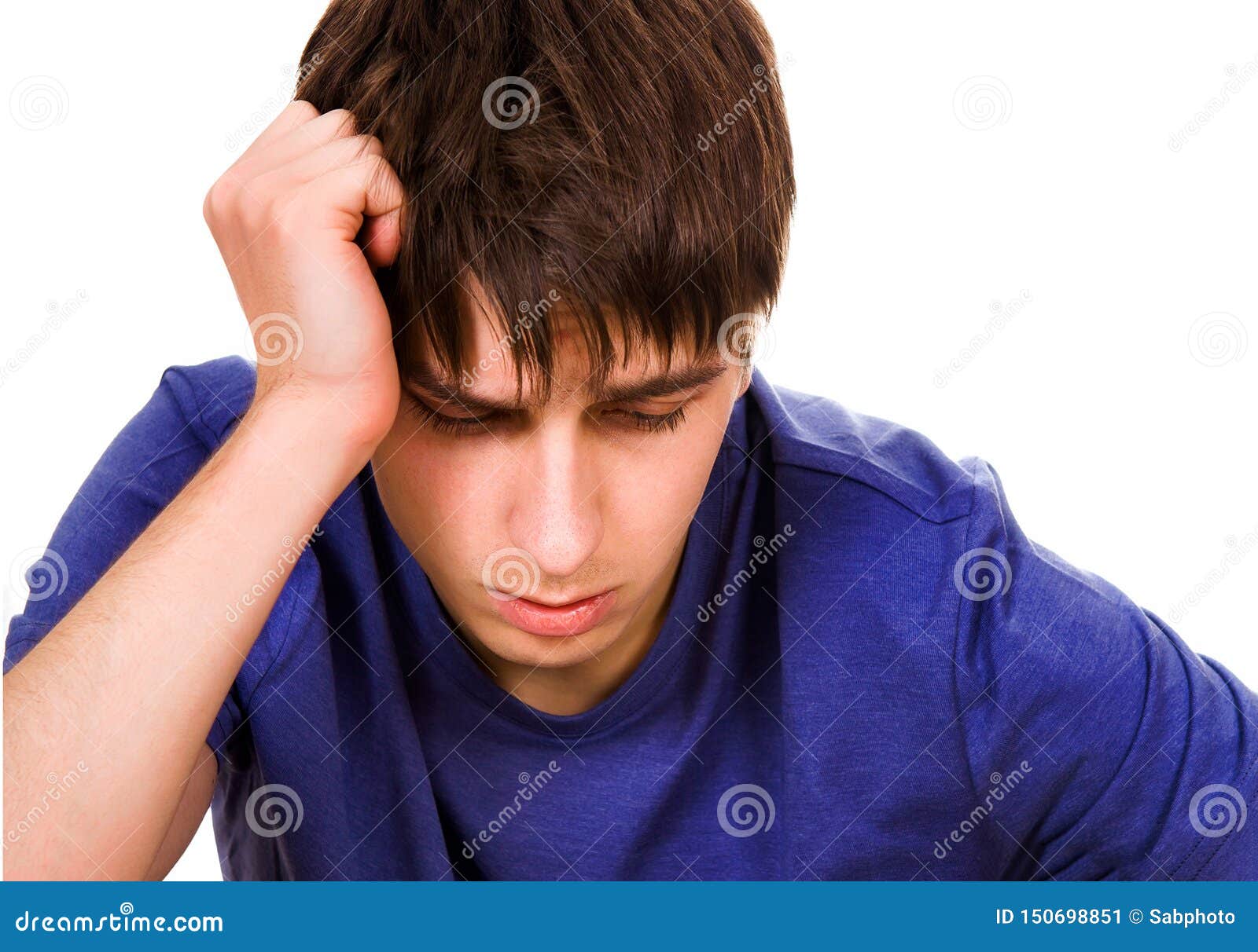 Sad Young Man stock image. Image of sadness, doleful - 150698851