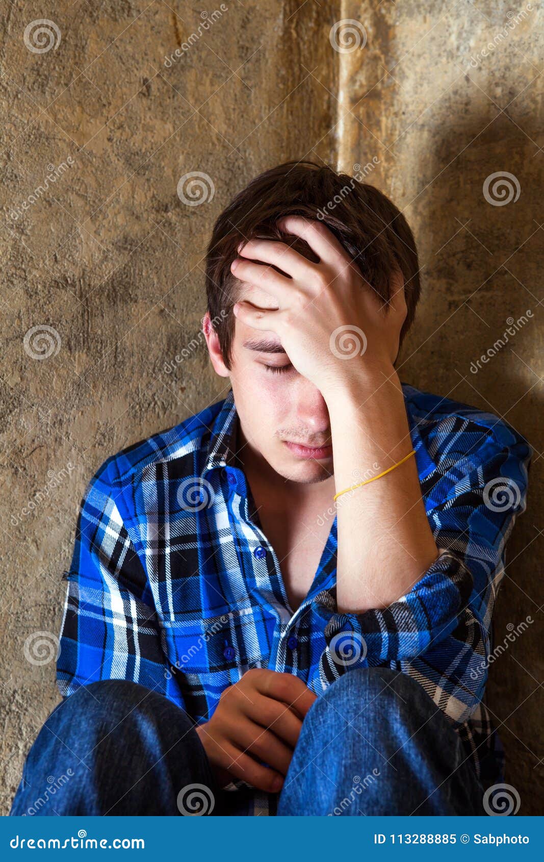 Sad Young Man stock image. Image of hopeless, emotional - 113288885