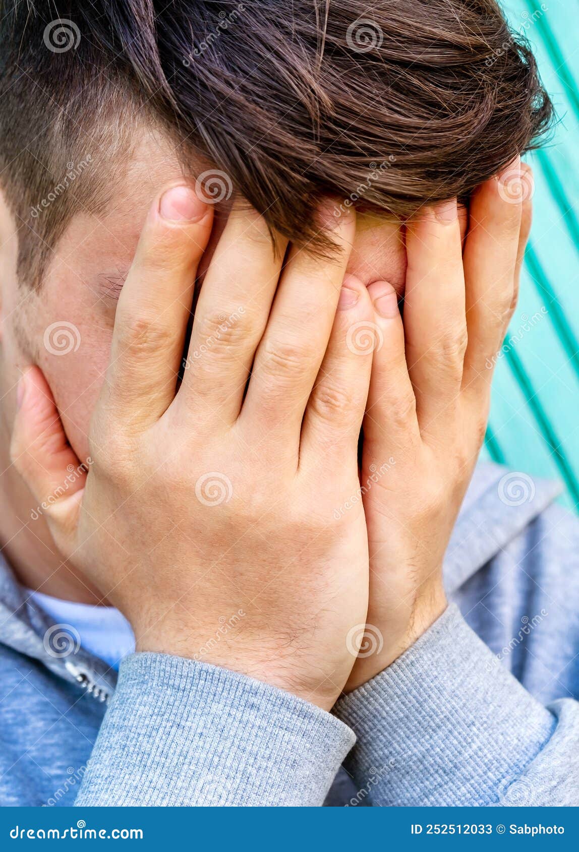 Sad Young Man outdoor stock image. Image of stand, misery - 252512033