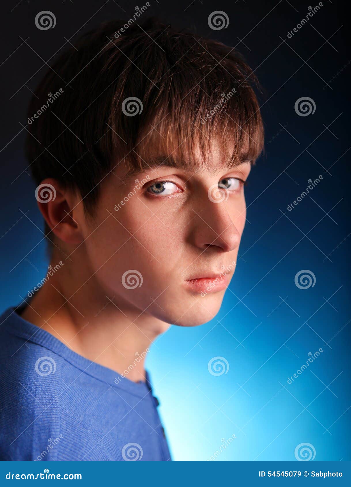 Sad Young Man stock image. Image of indoor, pensive, teenager - 54545079