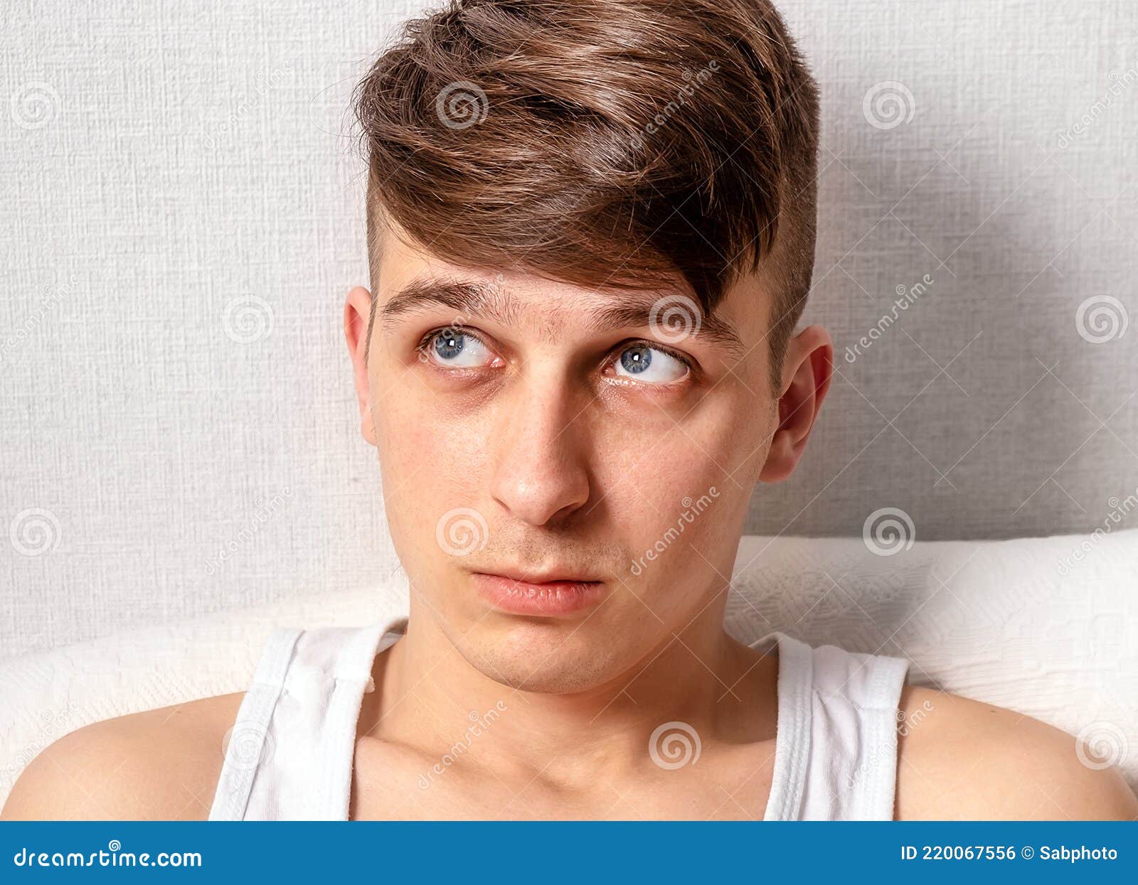 Sad Young Man stock photo. Image of think, person, depression - 220067556