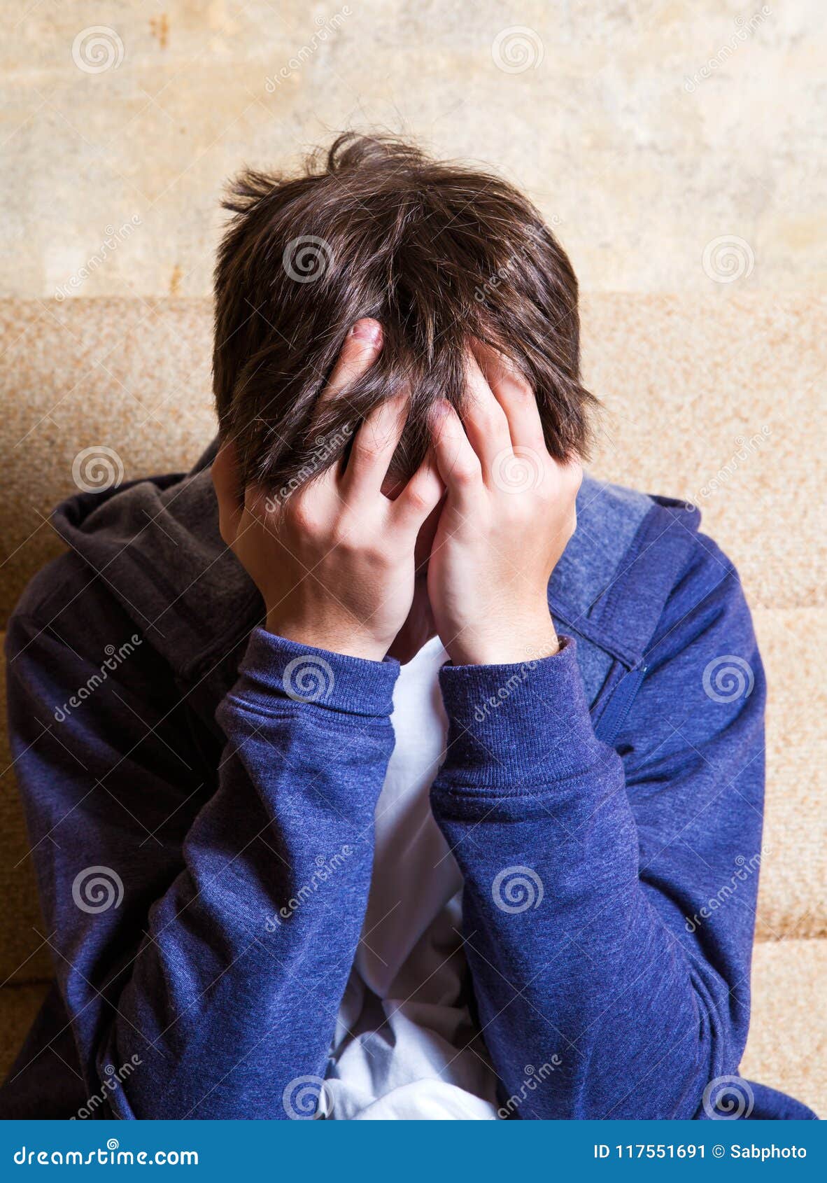 Sad Young Man stock image. Image of person, grunge, dismal - 117551691