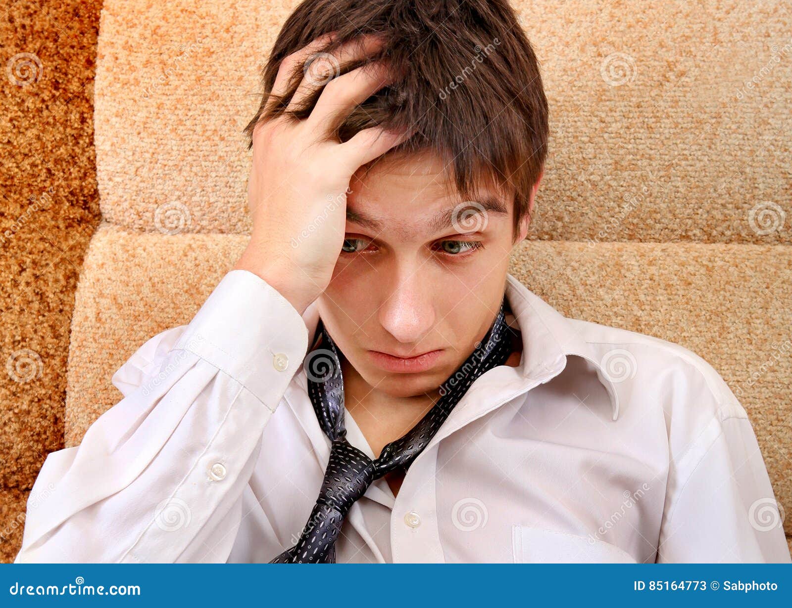 Sad Young Man stock image. Image of despondent, problem - 85164773