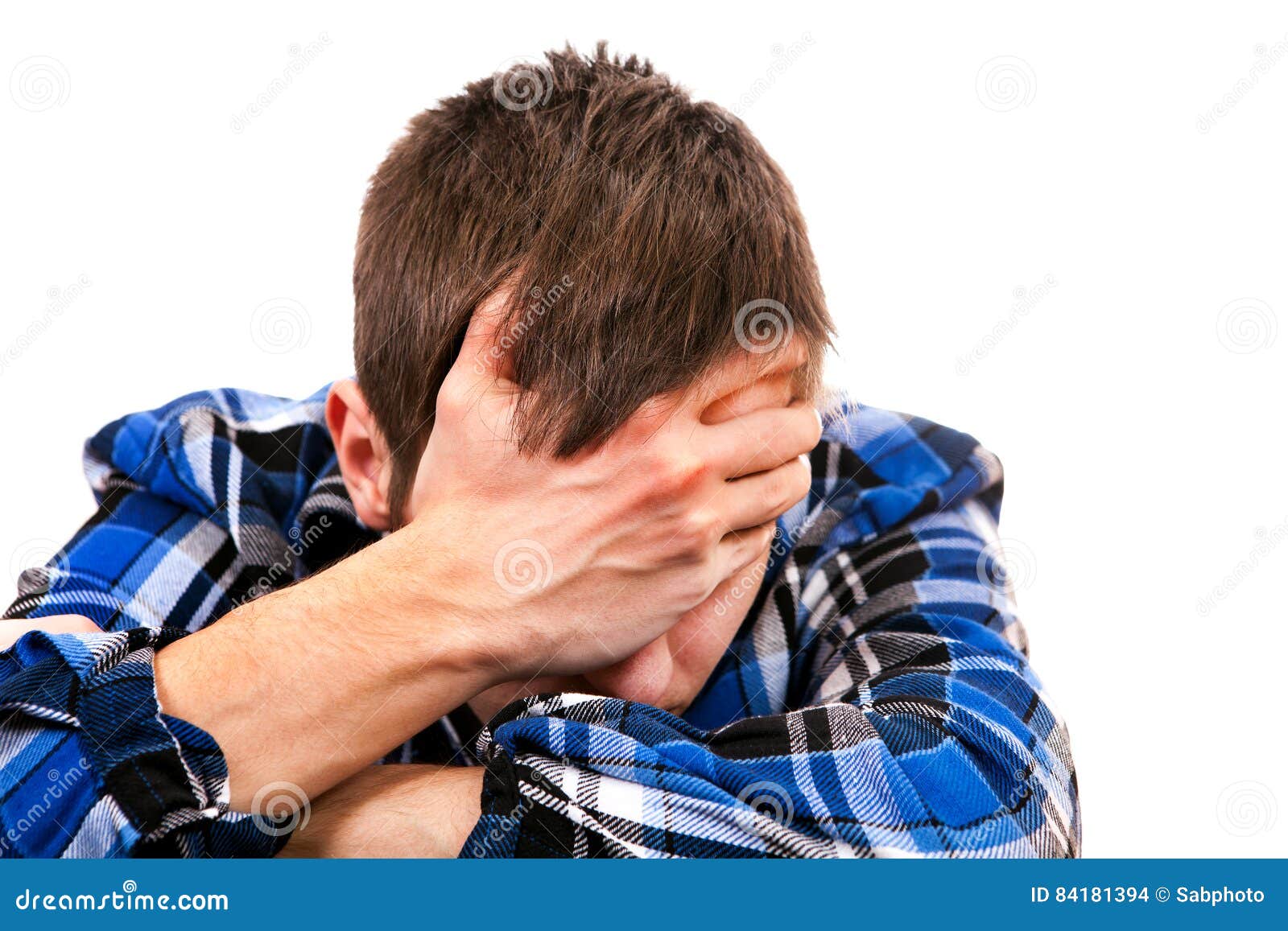Sad Young Man stock photo. Image of despondent, hurt - 84181394