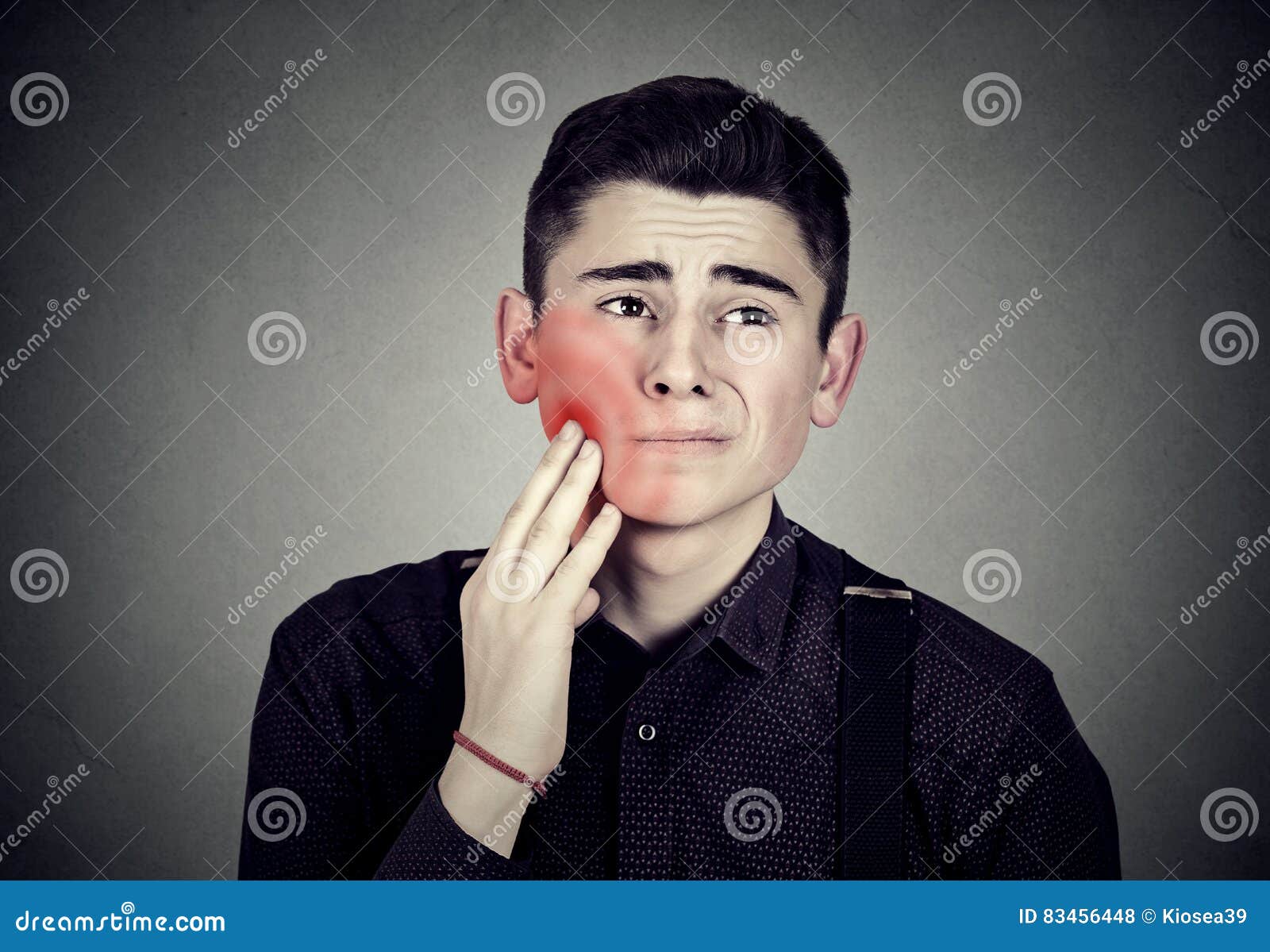Sad Young Man with a Toothache Stock Photo - Image of dental, human ...