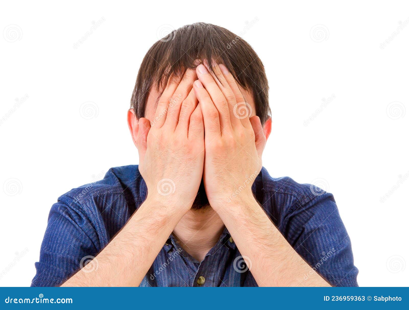 Sad Young Man stock image. Image of caucasian, desolation - 236959363