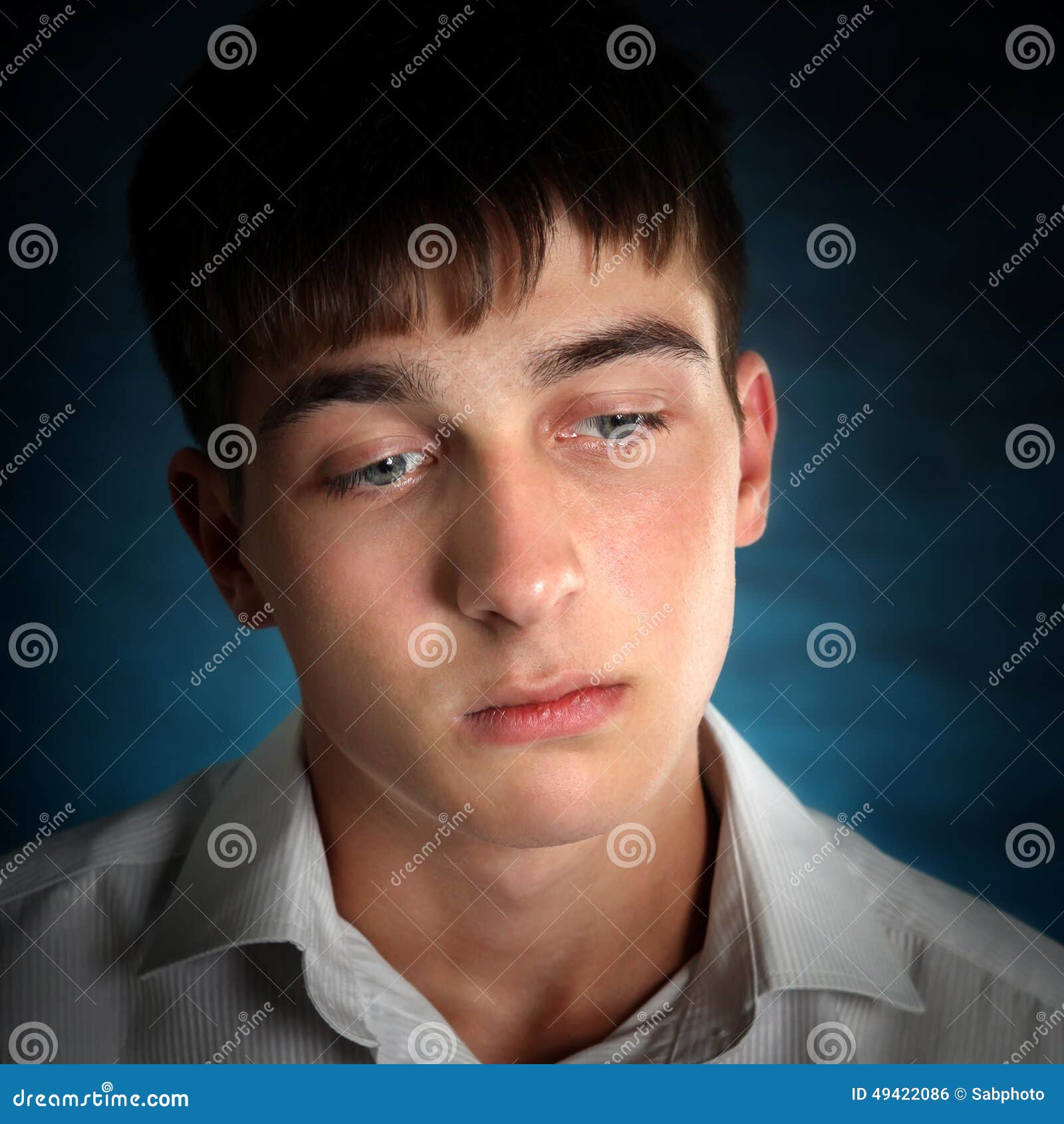 Sad Young Man stock photo. Image of cute, shirt, dressed - 49422086