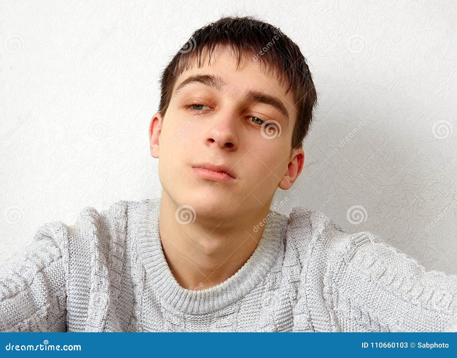 Sad Young Man stock image. Image of cute, handsome, depression - 110660103