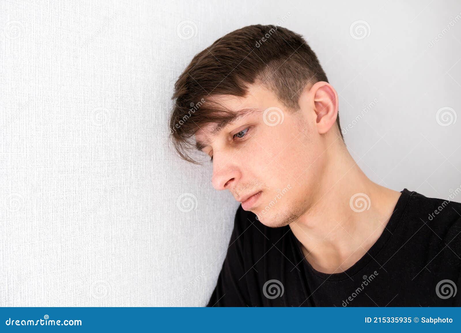 Sad Young Man stock image. Image of fail, depression - 215335935