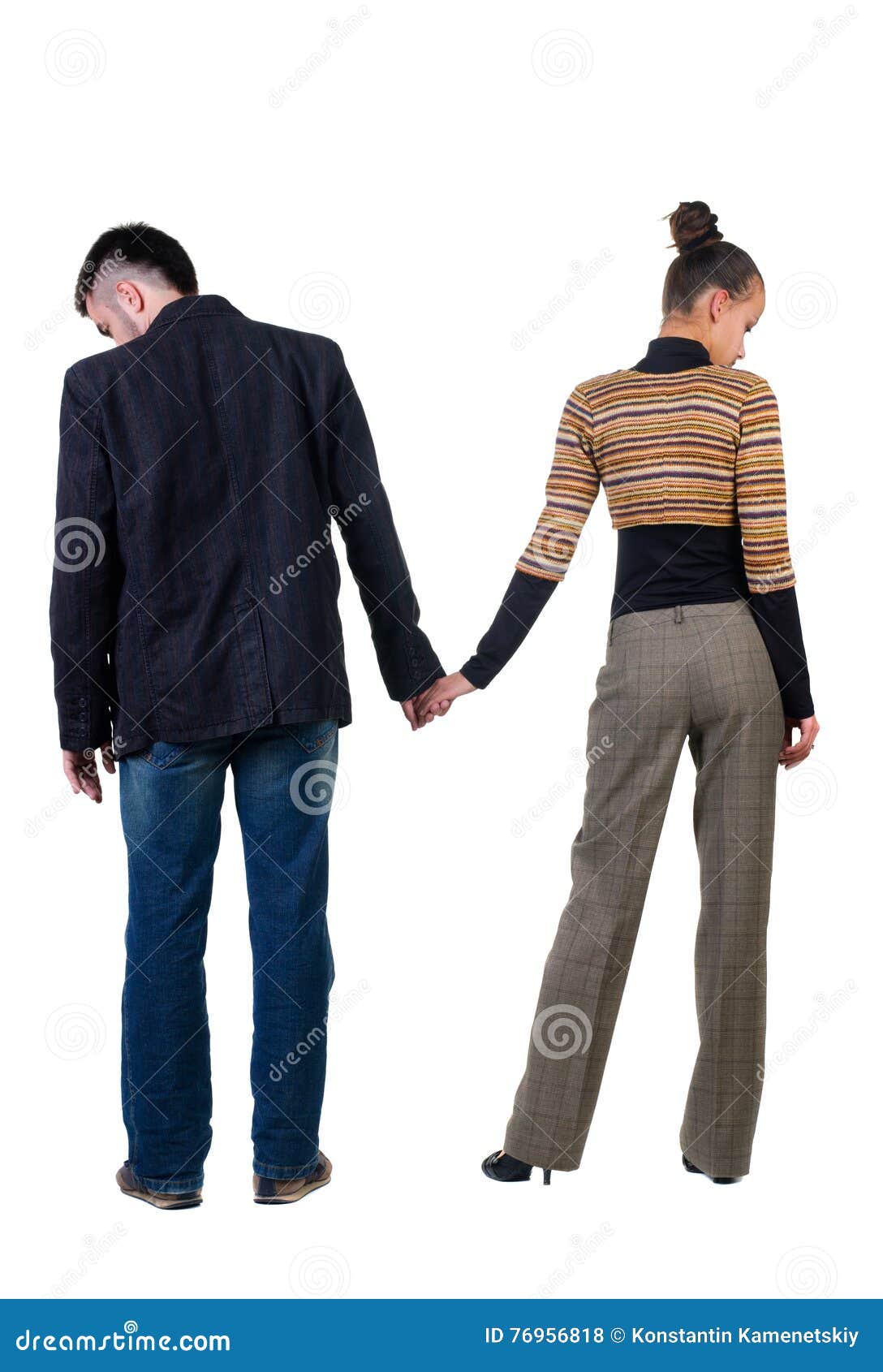 Sad young pair. Rear view stock photo. Image of caucasian - 76956818