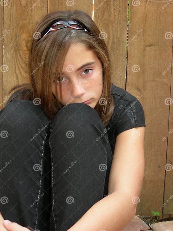 Sad Young Tween with Problems Stock Photo - Image of sadness ...