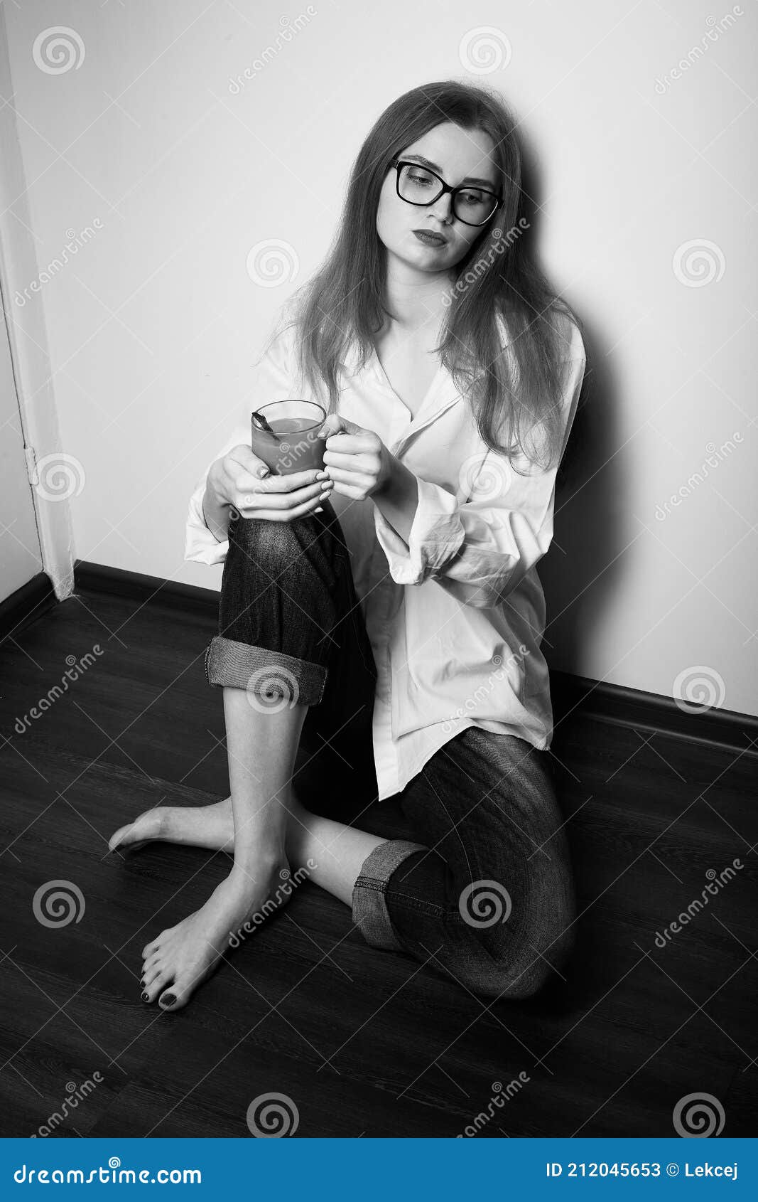Sad Young Woman Stock Image Image Of Indoor Care Isolation 212045653