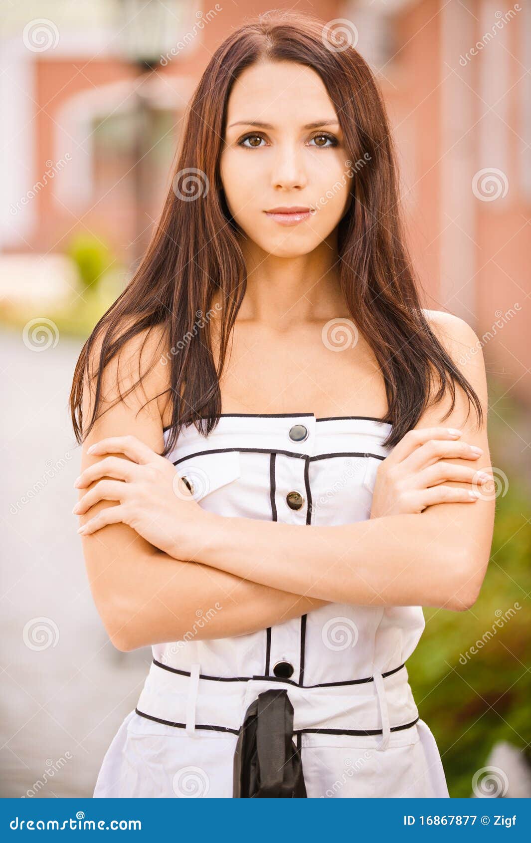 Sad Young Woman in White Dress Stock Image - Image of loneliness ...