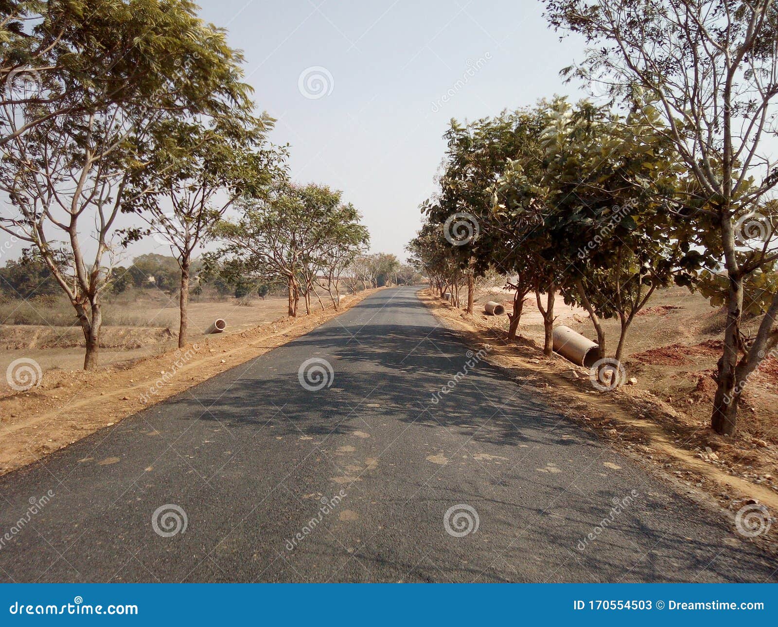 Sadak Road Forest Beautiful Khubsurat Stock Image - Image of beautiful ...
