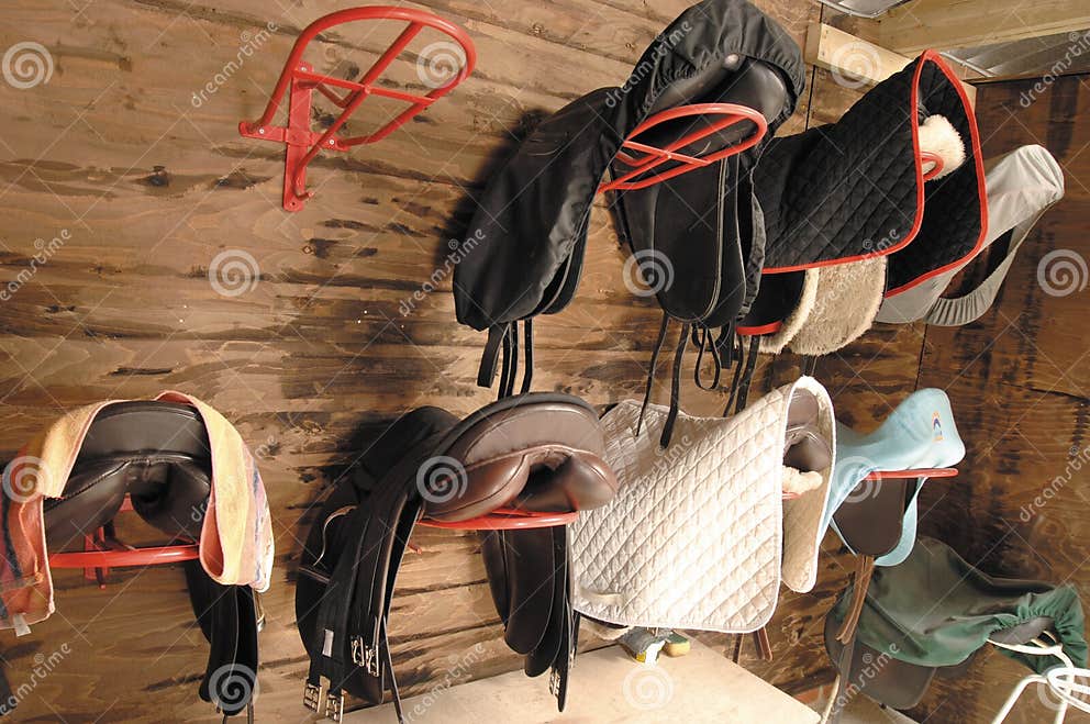 Saddle room stock image. Image of stable, horse, tack - 1615475