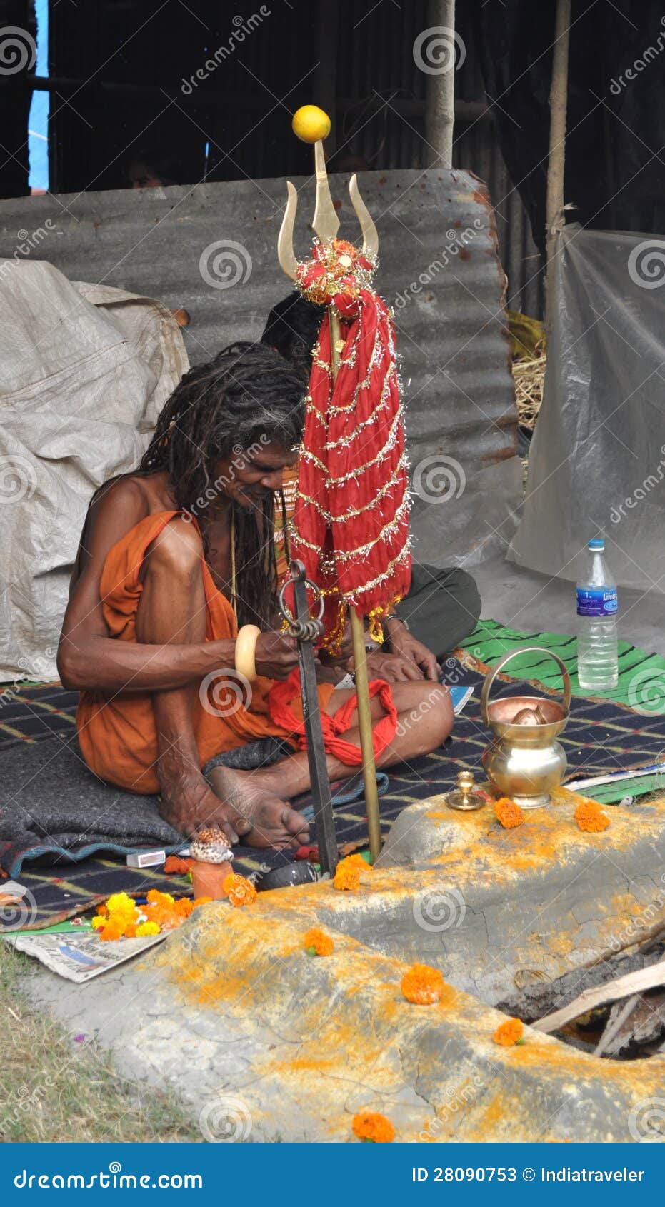 Sadhu editorial stock photo. Image of people, asian, traditional - 28090753
