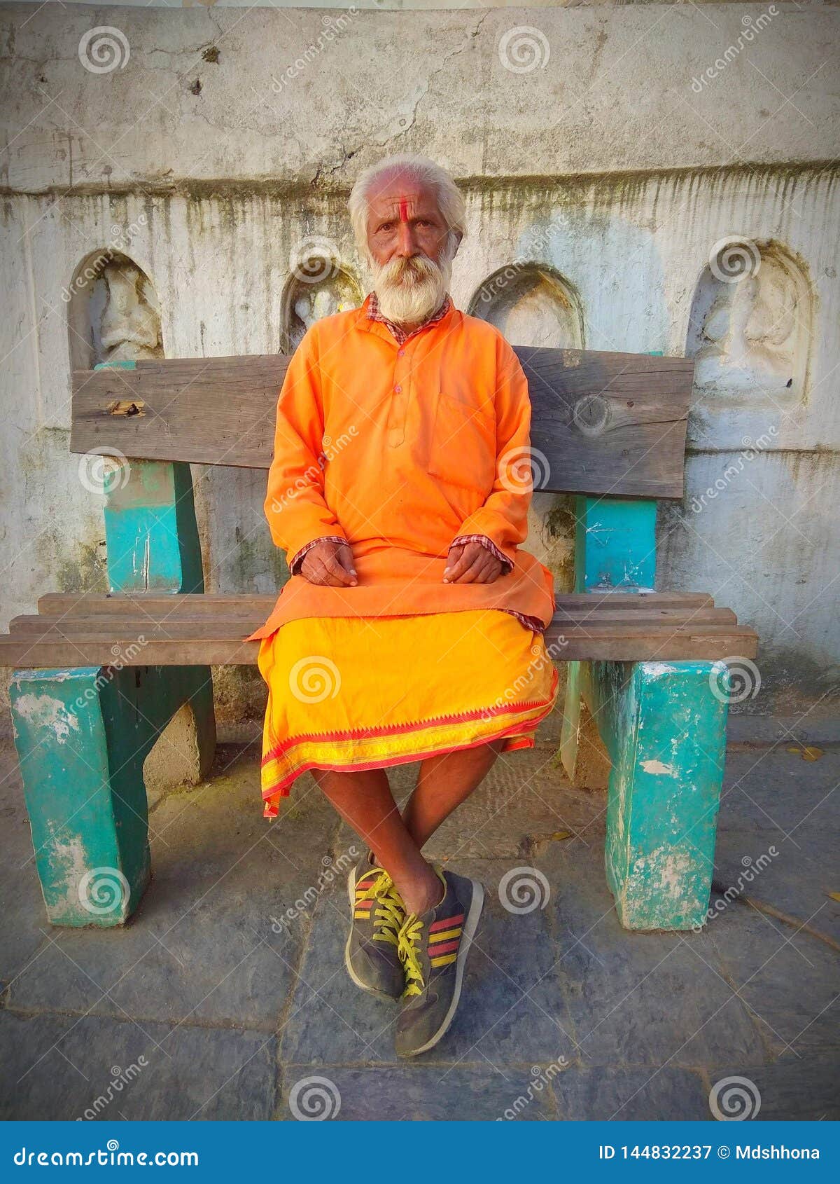 Sadhu Or Baba Holy Man On The Ghats Of Ganges River. Editorial Photo ...