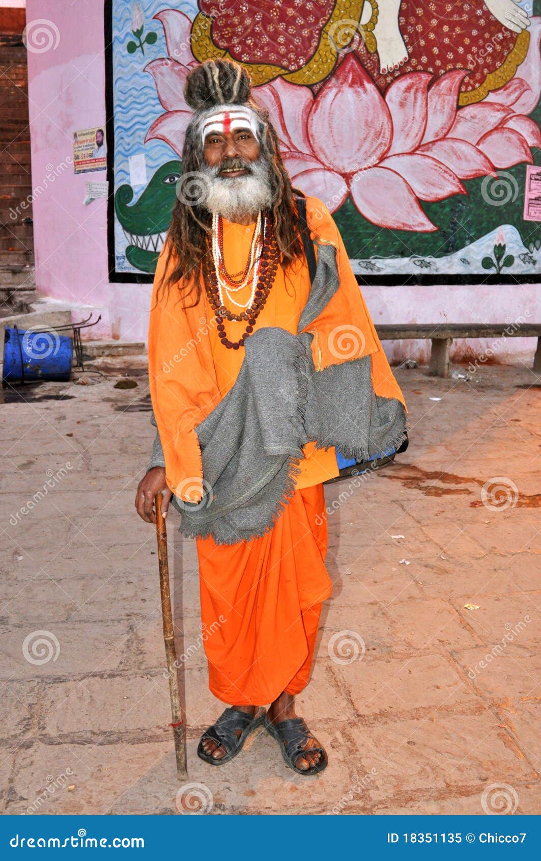 Sadhu (holy Man) in Varanasi, India Editorial Image - Image of male ...
