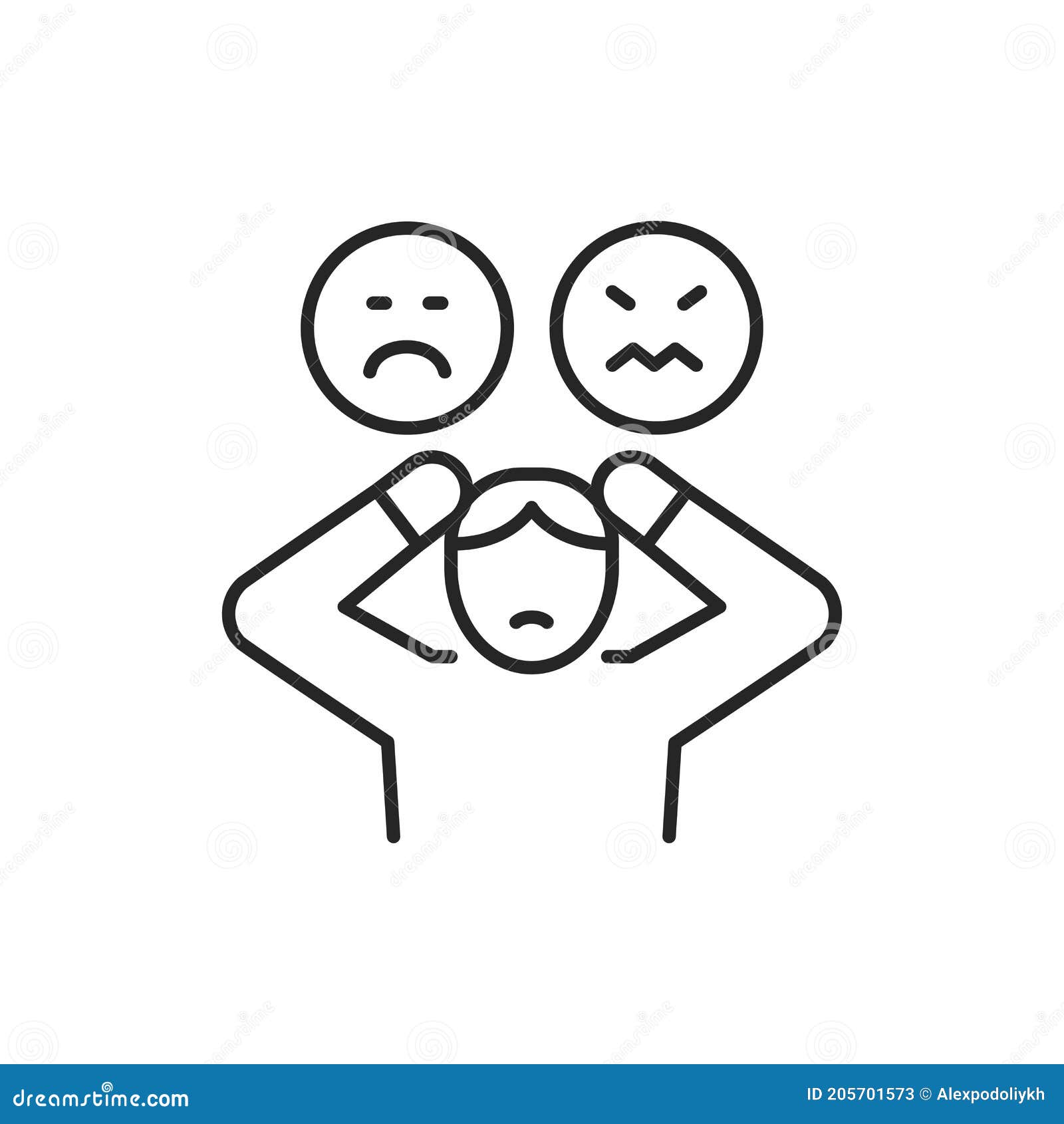 Sadness Sign. Looks Sad Face Cartoon Doodle Media Art Funny Icon ...