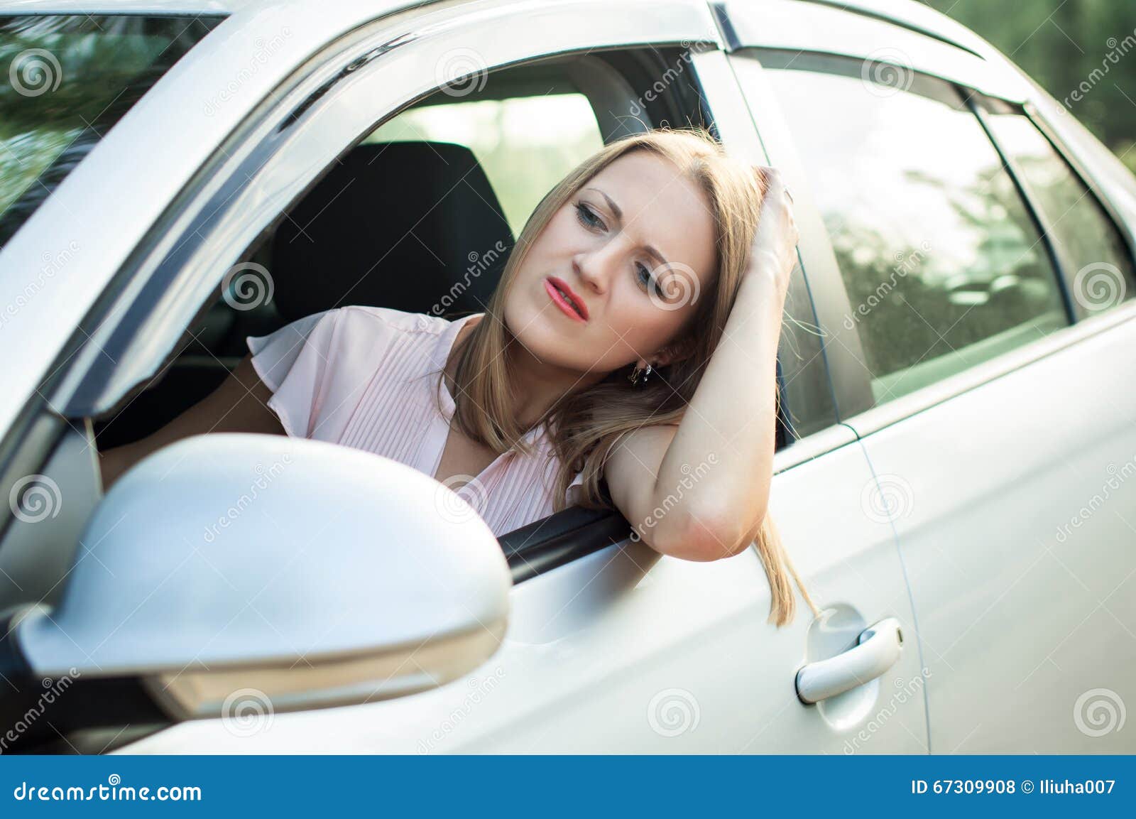 Sadness, the Driver Waiting Queue Directions Machines Stock Photo ...