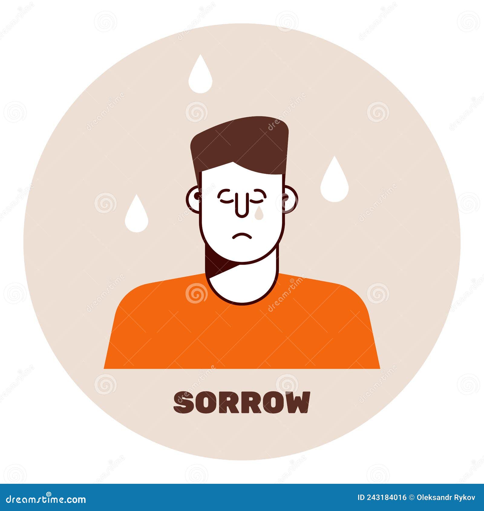 Sad Sadness Emotion Feeling Overthinking People Human Watercolor ...