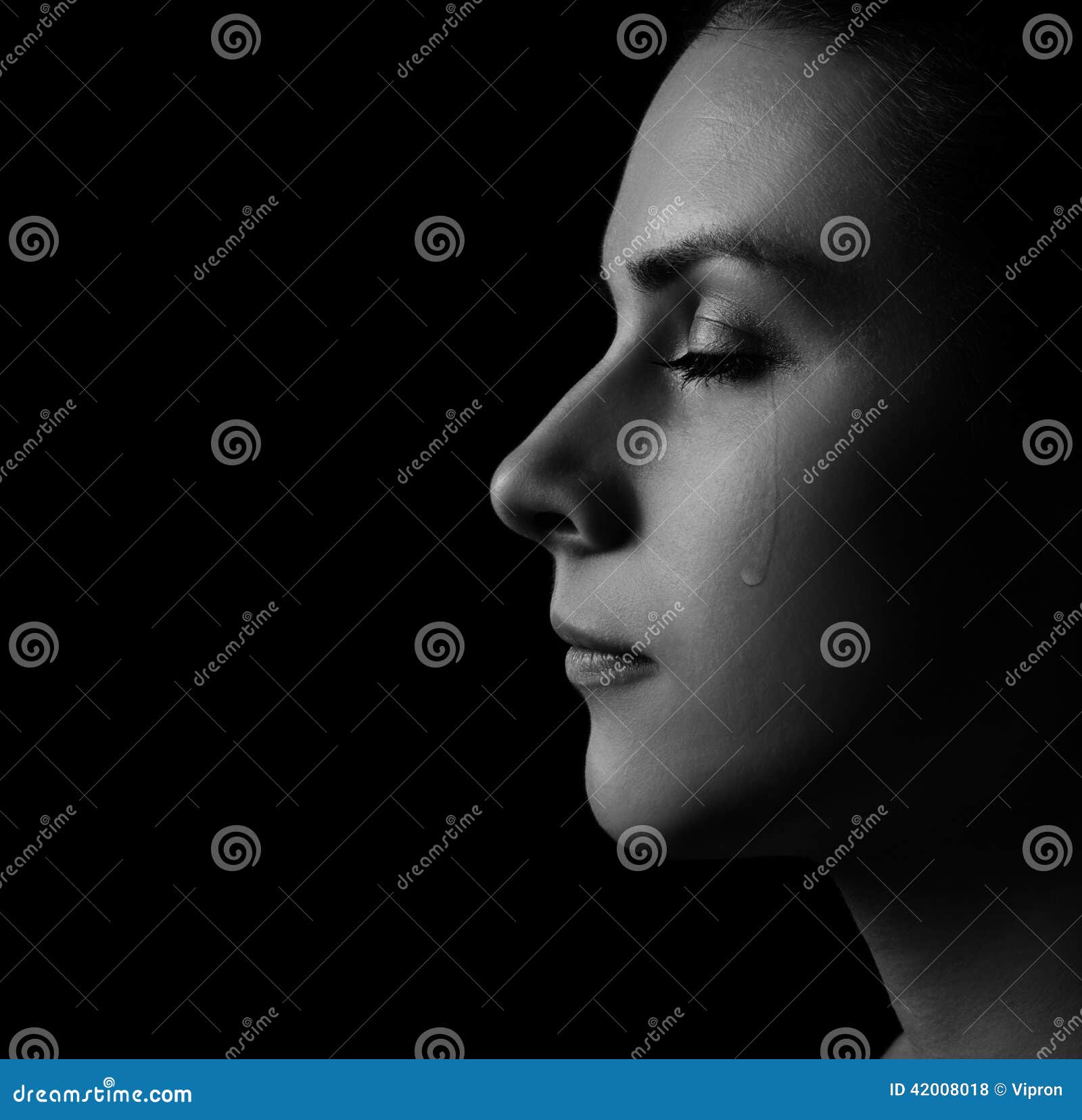 Sadness stock photo. Image of face, hair, attractive - 42008018