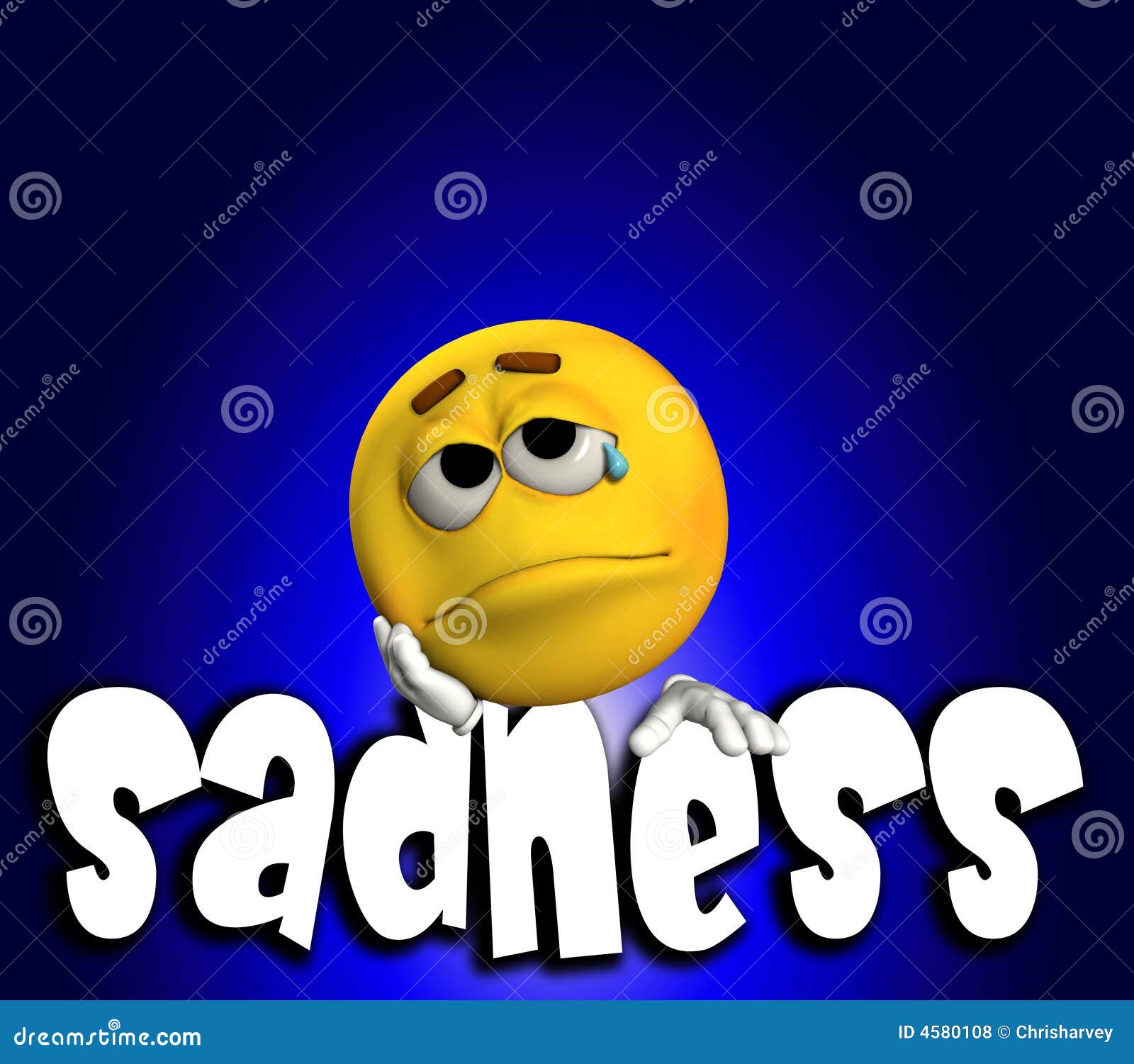 Sadness Word 3 stock illustration. Illustration of depression - 4580108