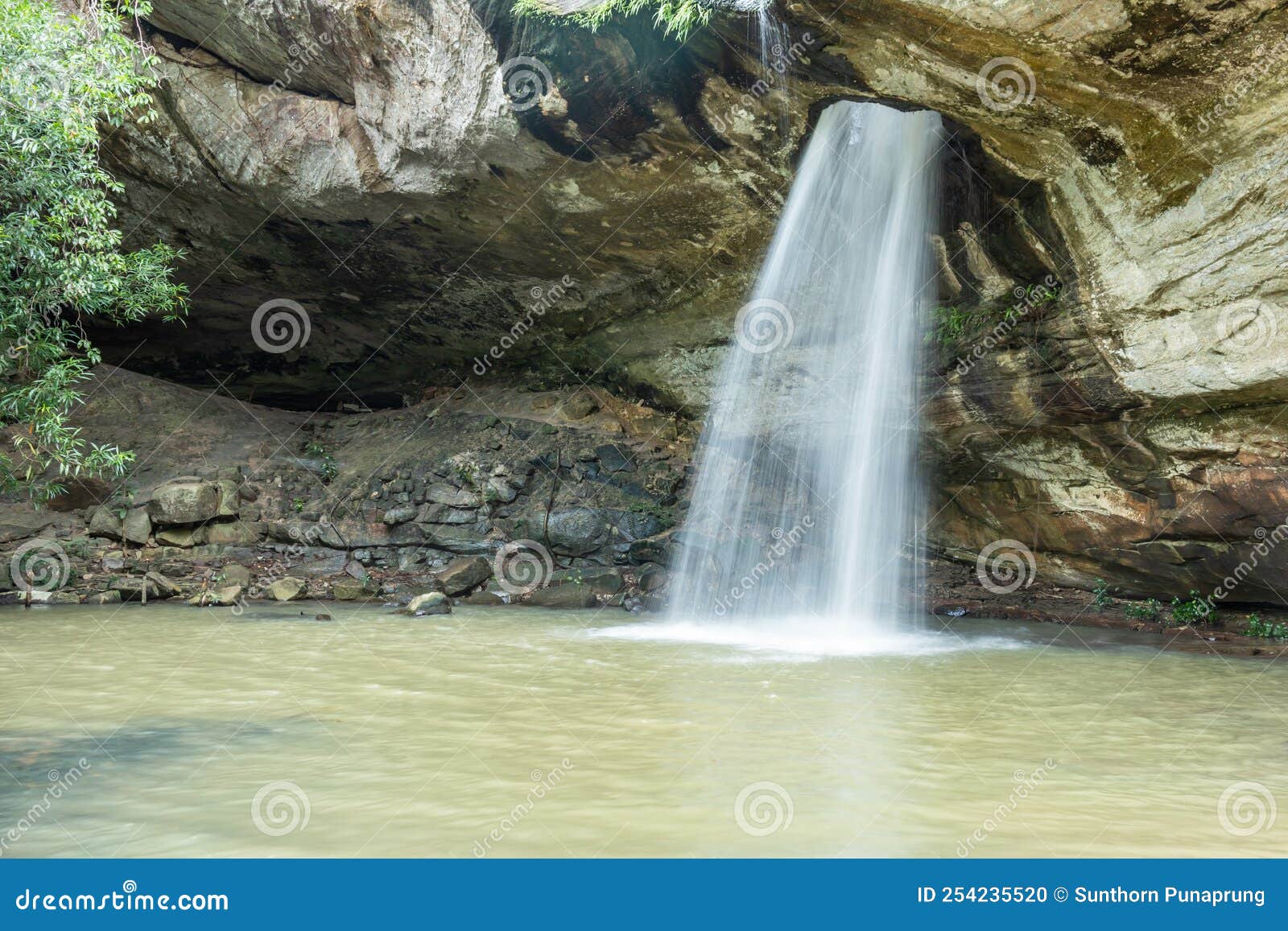 Saeng Chan Waterfall in the Deep Humid Forest at Ubon Ratchathani ...