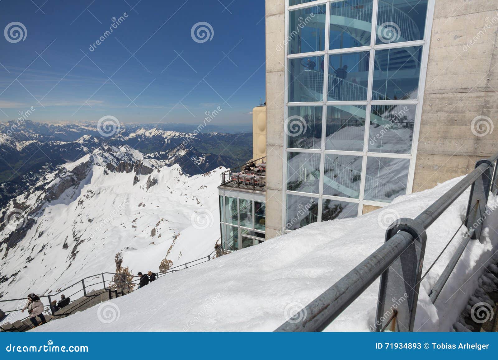 Saentis Mountain Station Switzerland Editorial Stock Photo - Image of ...