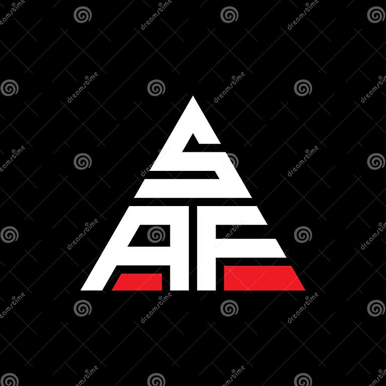 SAF Triangle Letter Logo Design with Triangle Shape. SAF Triangle Logo ...