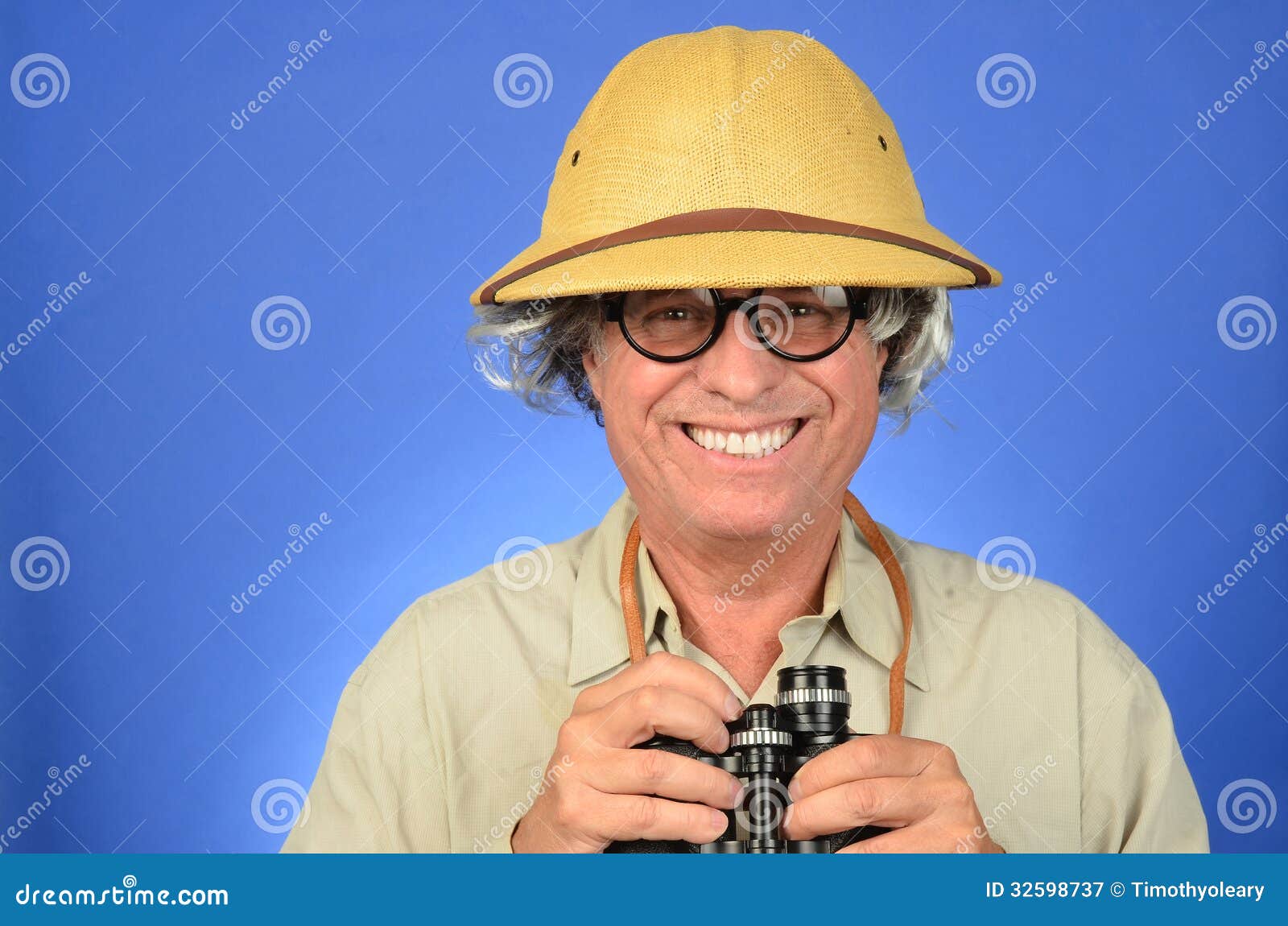 Safari Man stock image. Image of adventure, hunting, helmet - 32598737