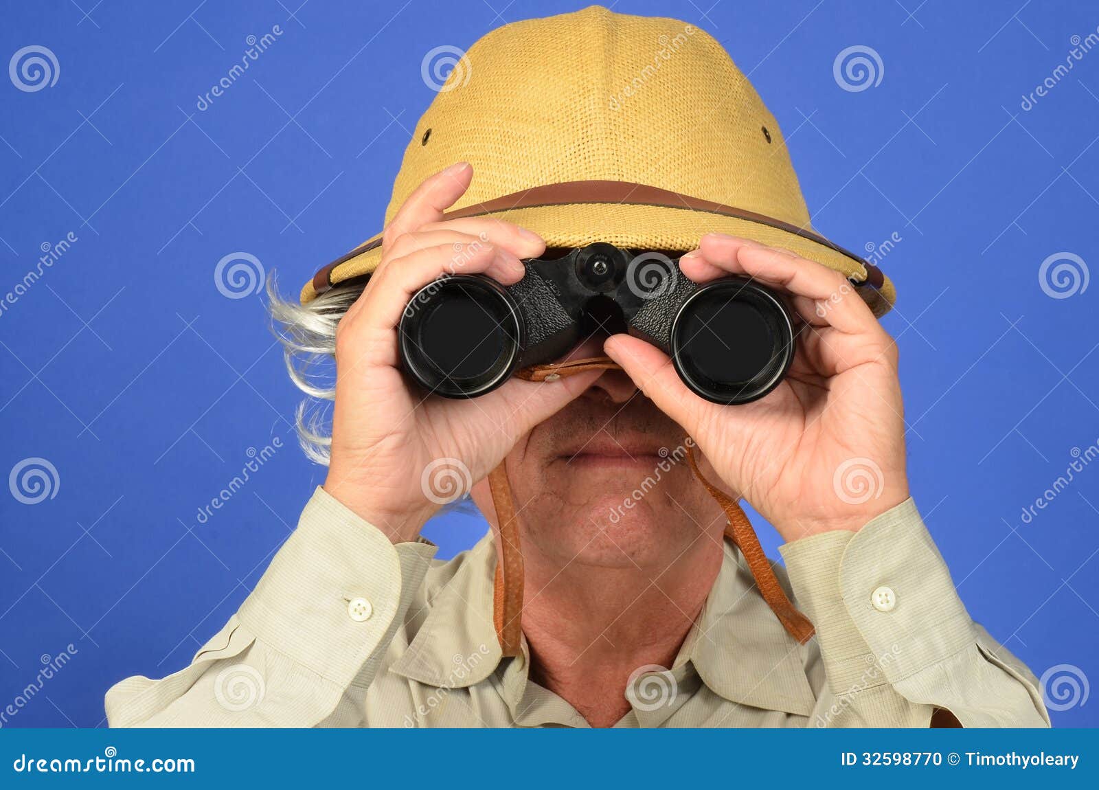 Safari Man stock photo. Image of helmet, goggles, glasses - 32598770